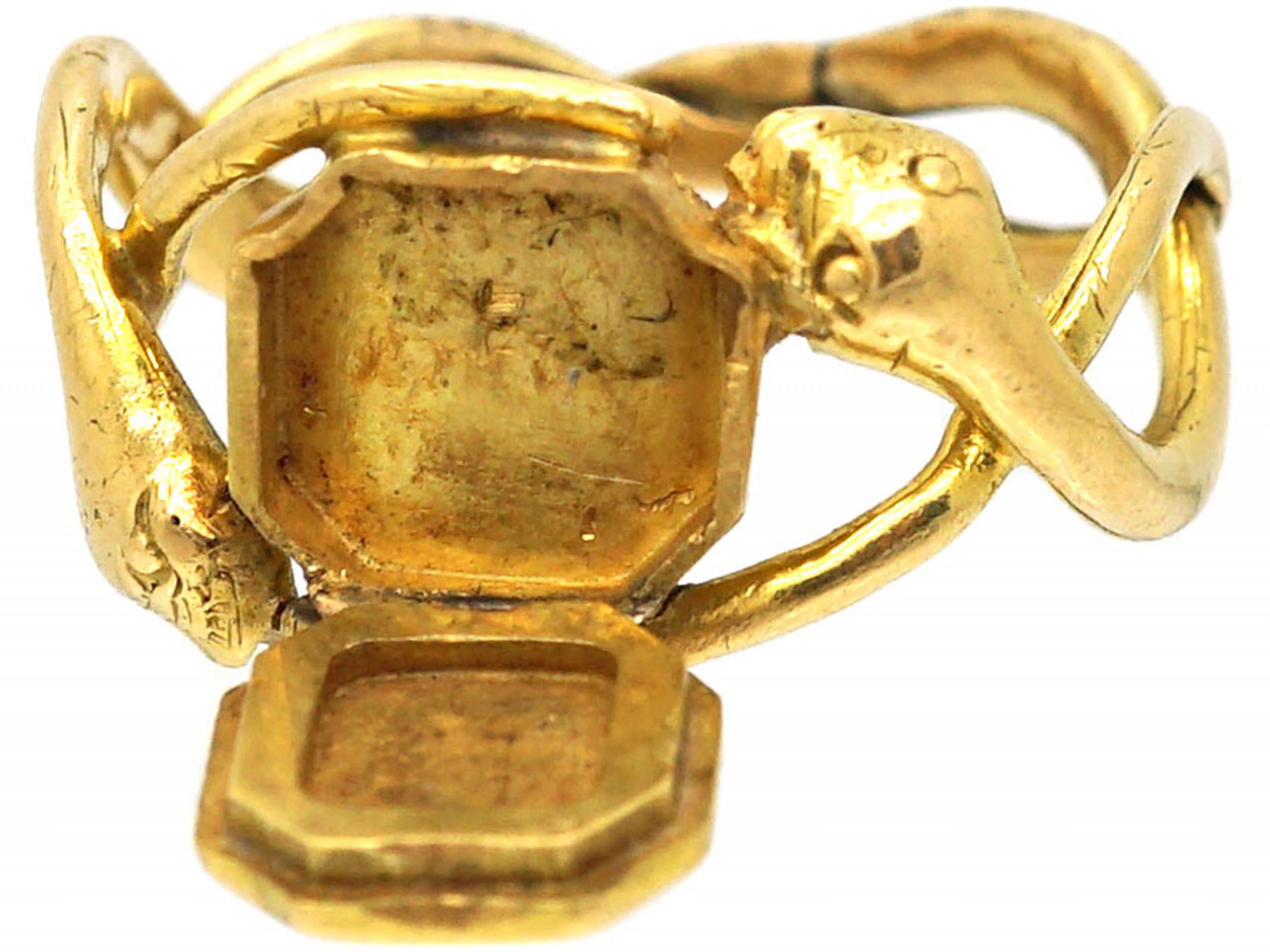 Early Victorian 18ct Gold Opening Ring with Engraved Cross Motif & Two ...