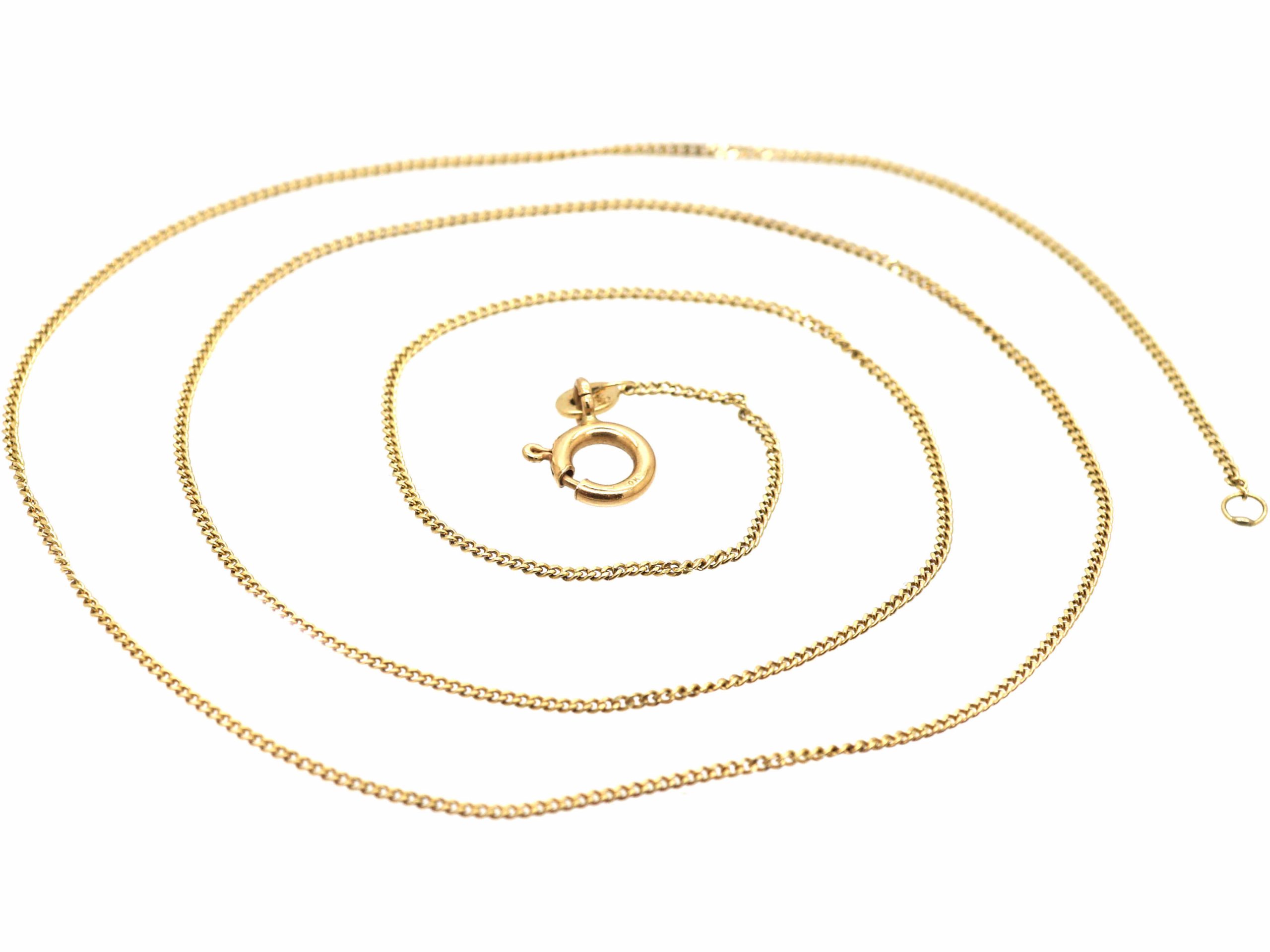 9ct Gold Fine Trace Link Chain (210S) | The Antique Jewellery Company
