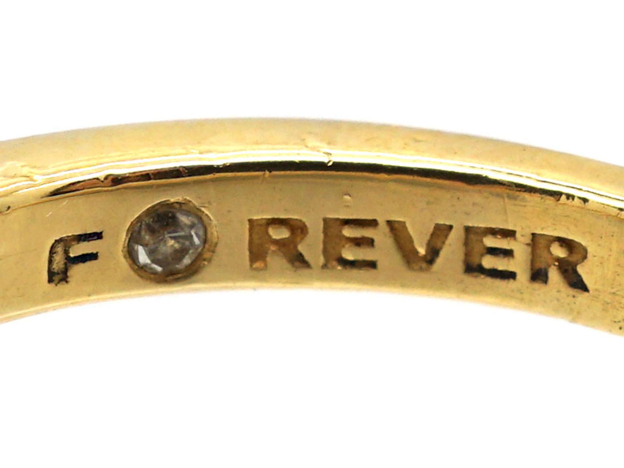 18ct Gold & Diamond Daisy Cluster Ring with Forever Engraved Inside the ...