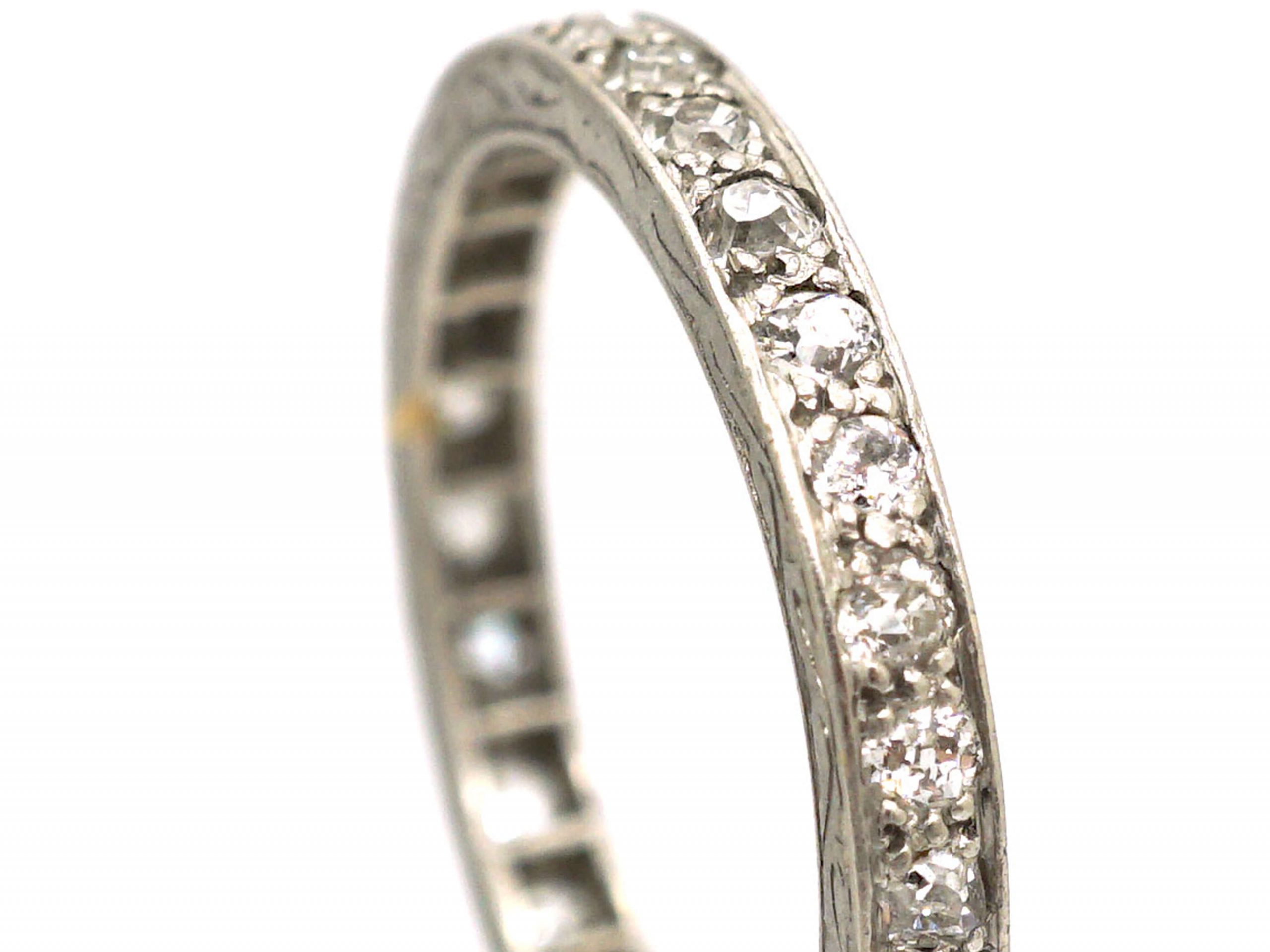 Art Deco Platinum & Diamond Narrow Eternity Ring (935S) | The Antique ...