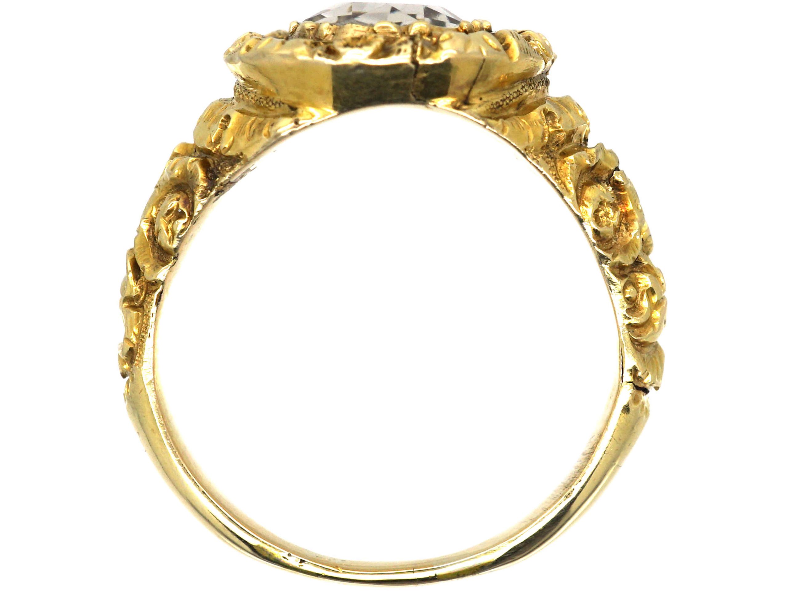 Georgian 18ct Gold & Foiled Rock Crystal Ring (856S) | The Antique ...