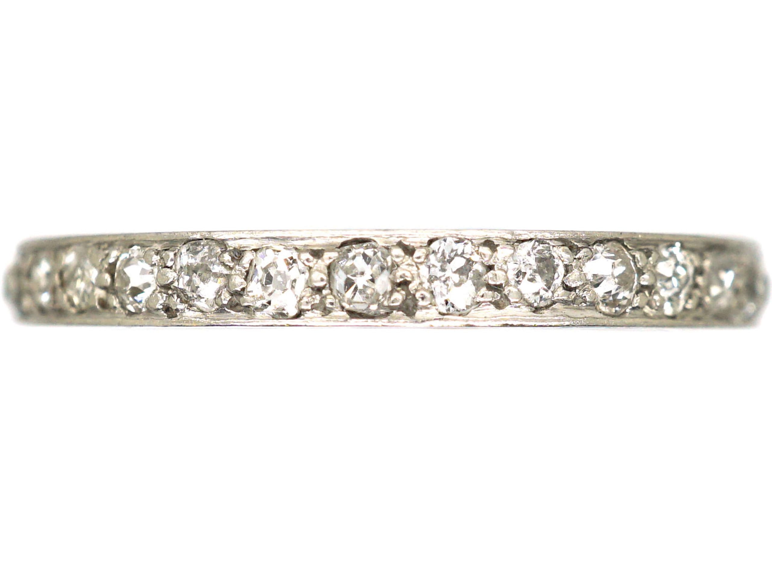 Art Deco Platinum & Diamond Narrow Eternity Ring (935S) | The Antique ...