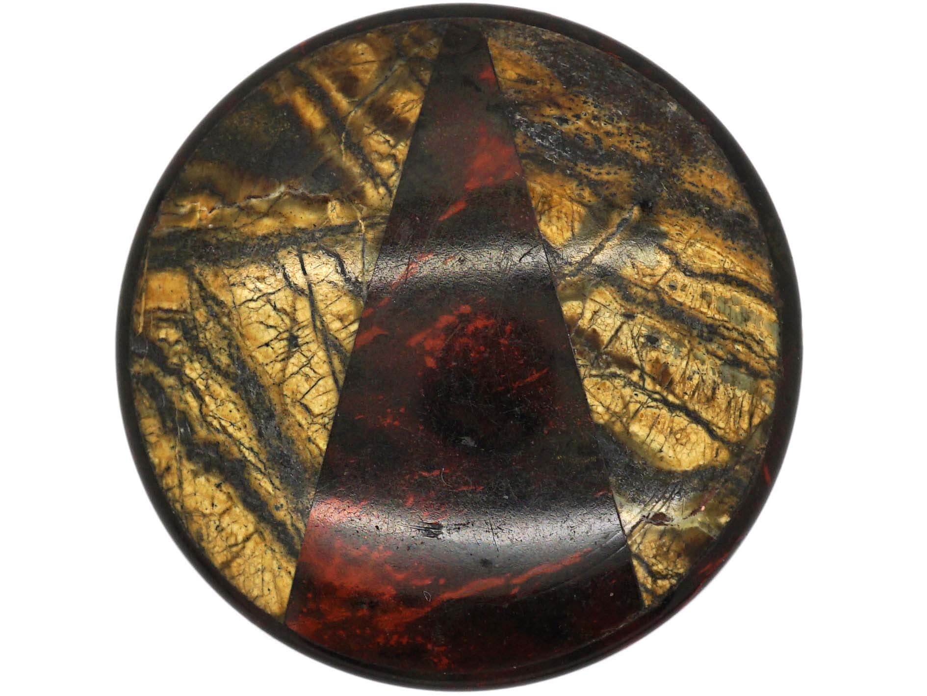 Victorian Hard Stone Brooch (874S) | The Antique Jewellery Company