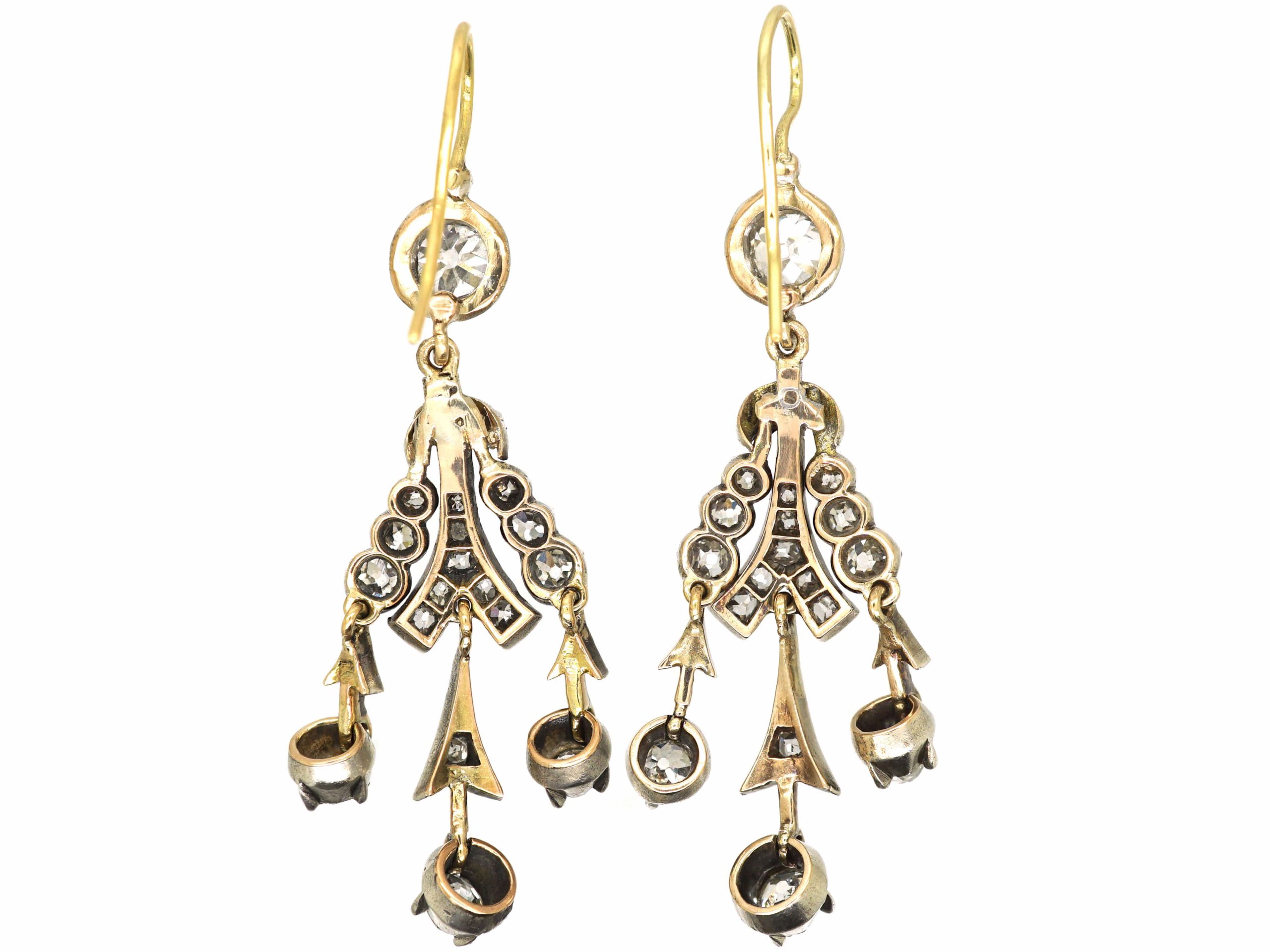 Regency Diamond Drop Earrings (796S) | The Antique Jewellery Company