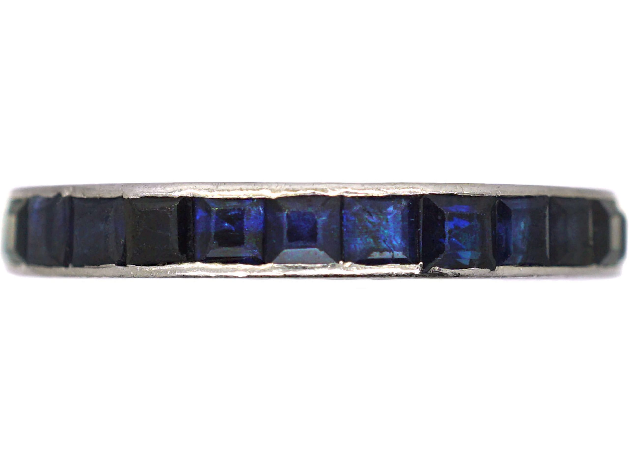 Art Deco Platinum & Square Cut Sapphire Eternity Ring (936S) | The ...
