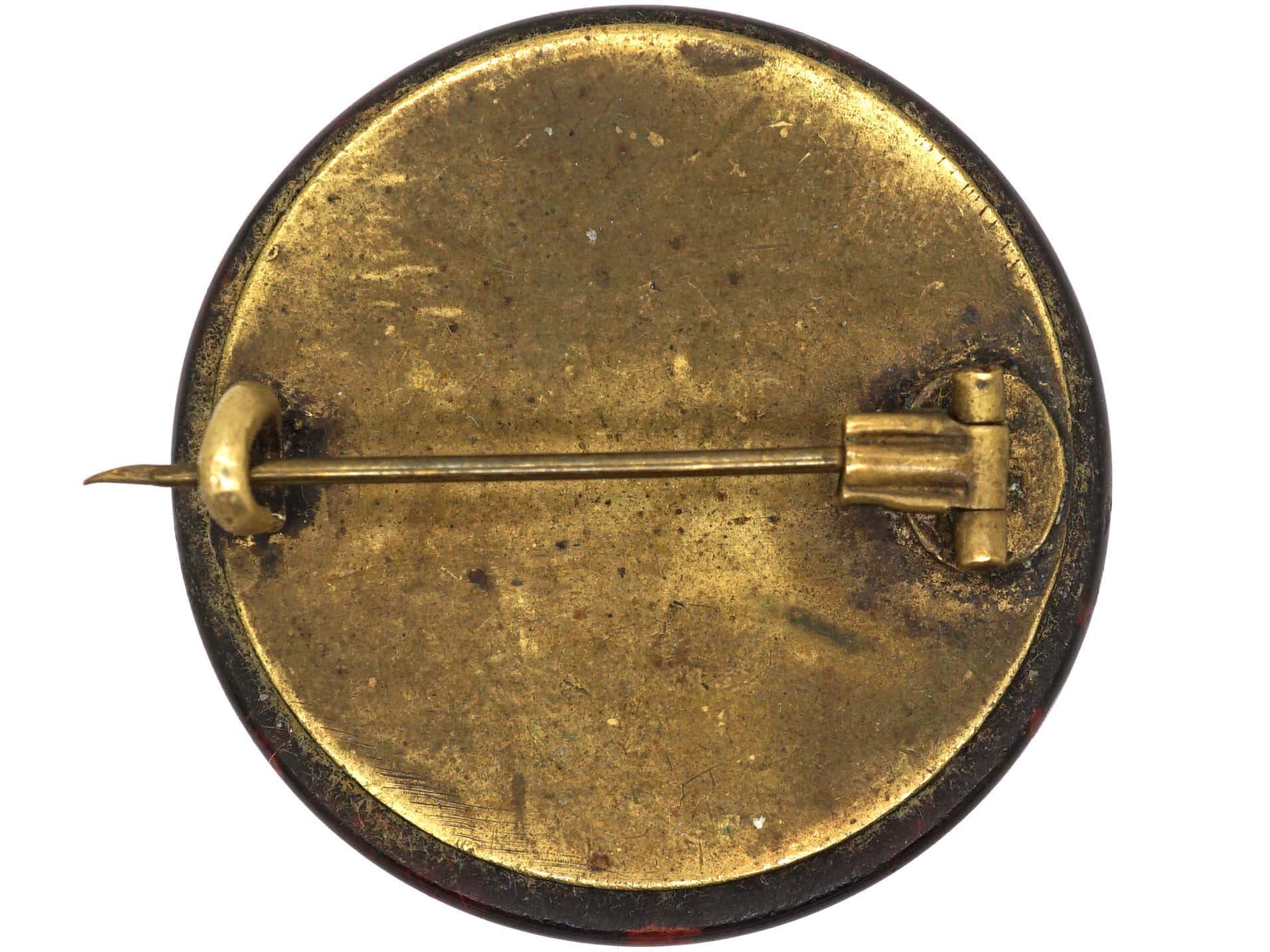 Victorian Hard Stone Brooch (874S) | The Antique Jewellery Company