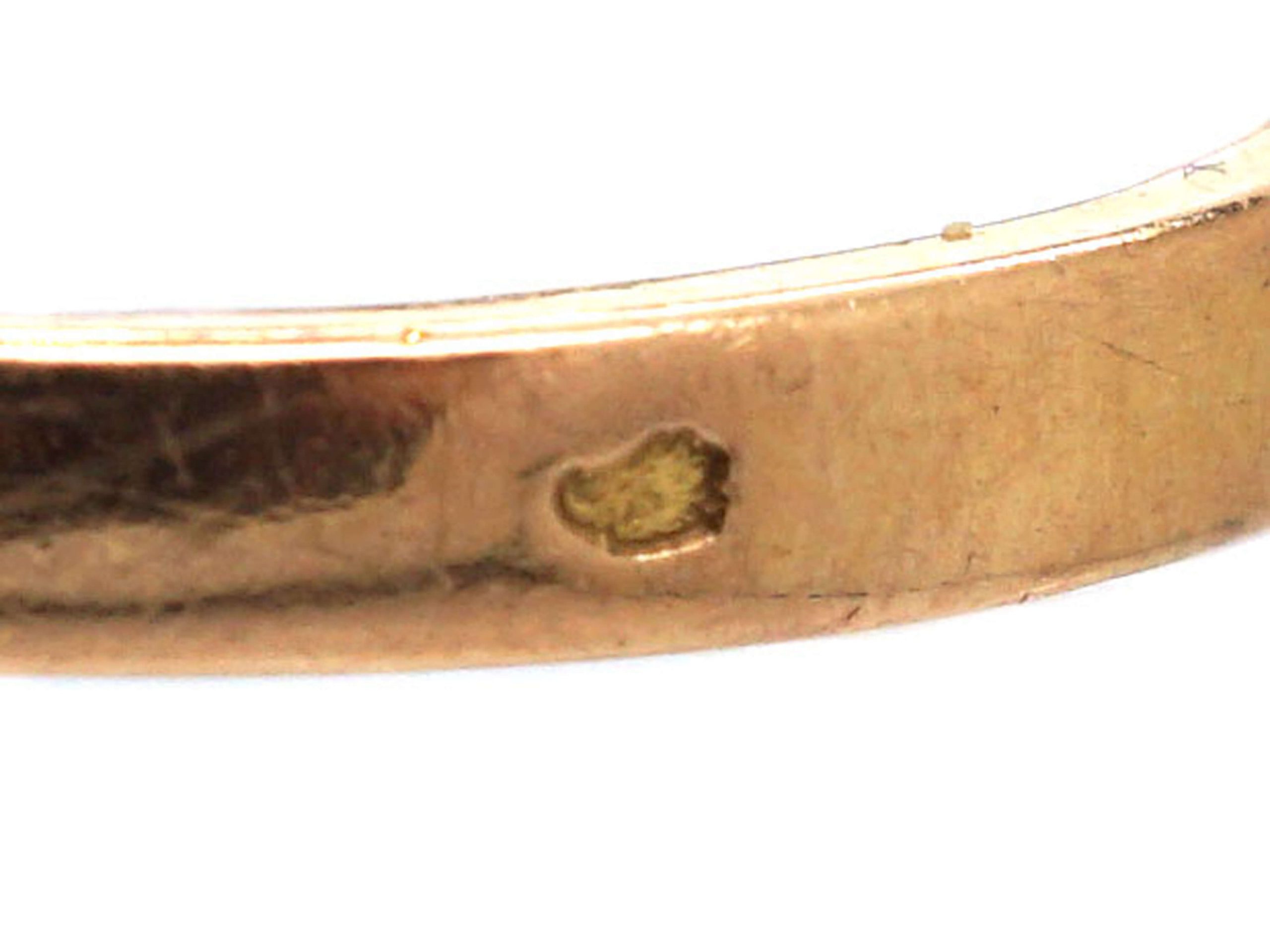 French Art Nouveau 18ct Gold & Diamond Three Leaf Clover Ring (89T ...