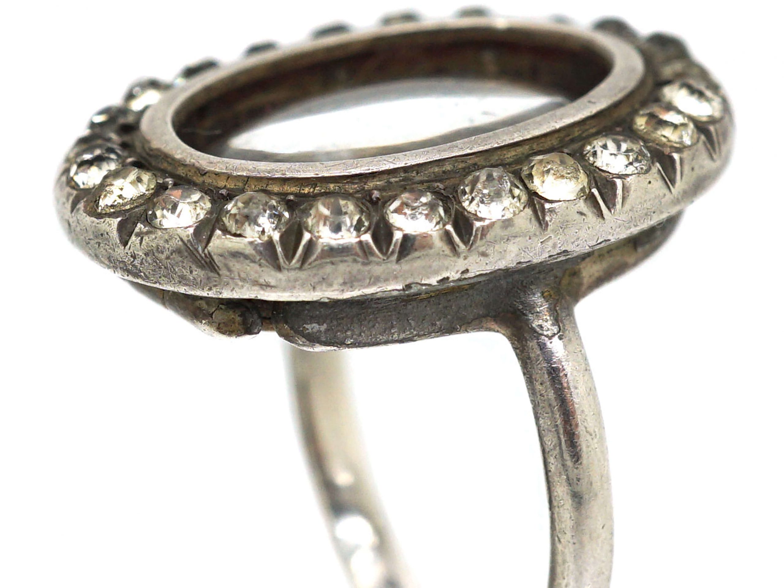 Early 20th Century Silver & Paste Locket Ring (985S) | The Antique ...