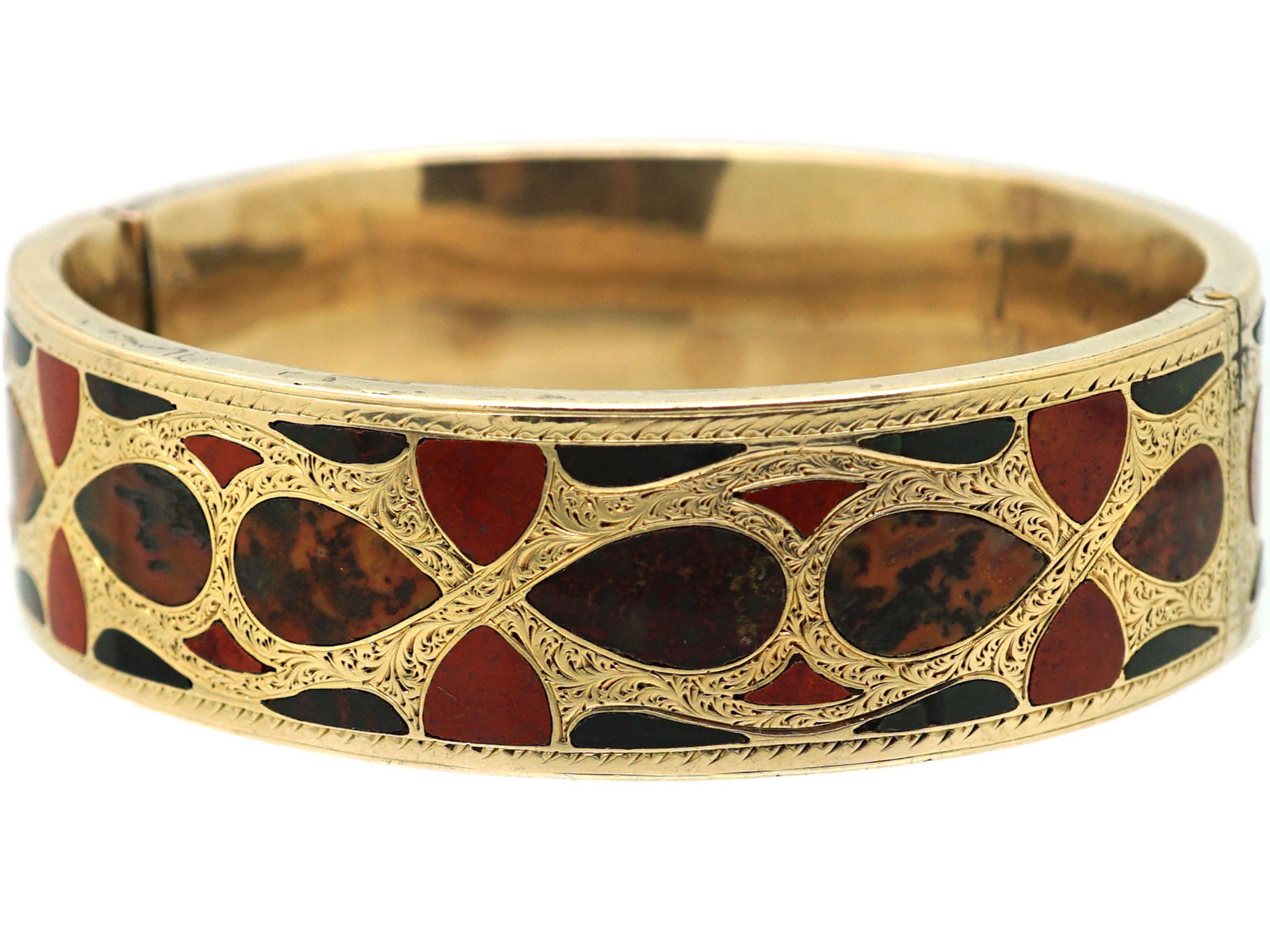 Victorian 15ct Gold Bangle set with Scottish Agates (908S) | The ...