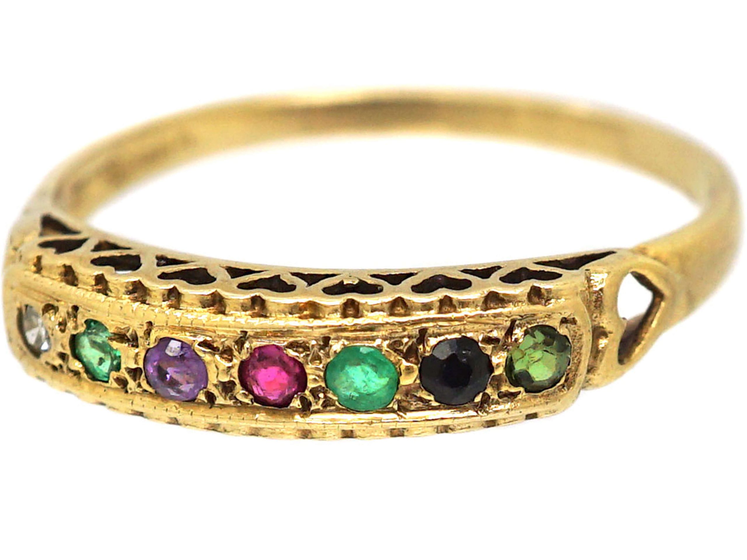 1950s 9ct Gold Dearest Ring (139T) | The Antique Jewellery Company