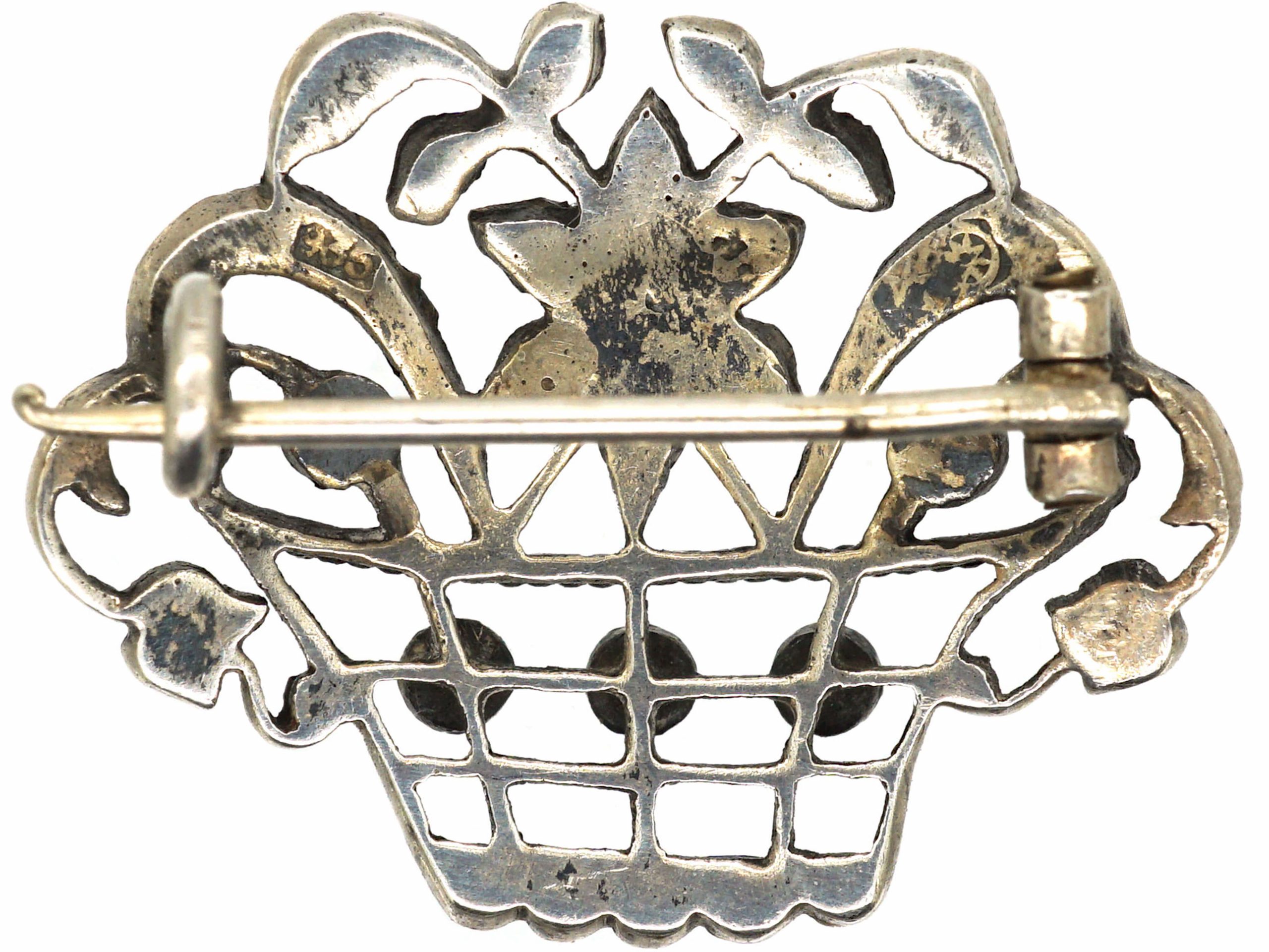 Edwardian Silver & Coloured Paste Giardinetti Brooch (945S) | The ...