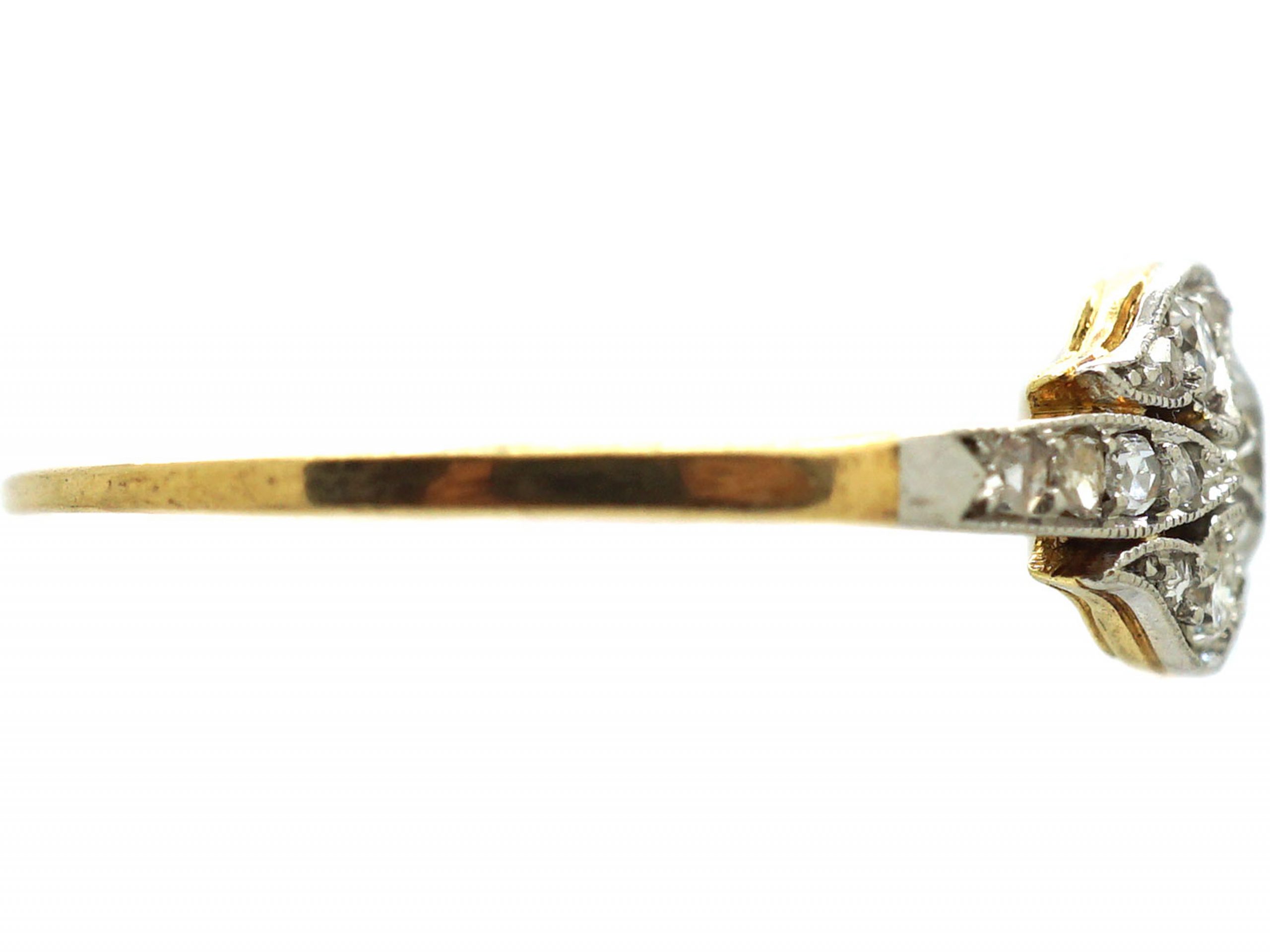 Art Deco Platinum, Ribbon Design Diamond Ring (191T) | The Antique ...