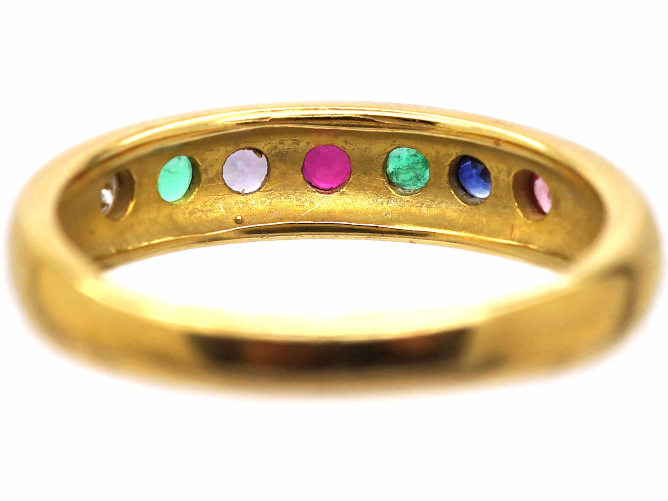 18ct Gold Acrostic Ring that Spells Dearest (357T) | The Antique ...