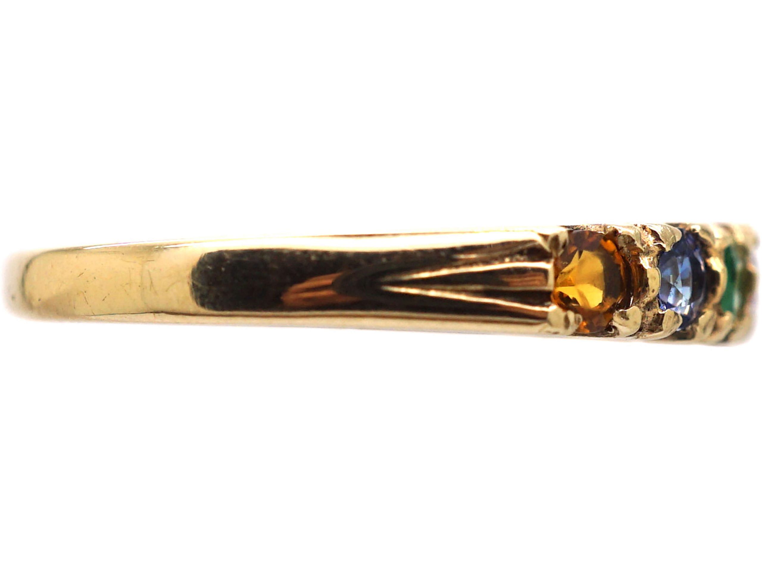 9ct Gold Acrostic Ring that Spells Dearest (358T) | The Antique ...