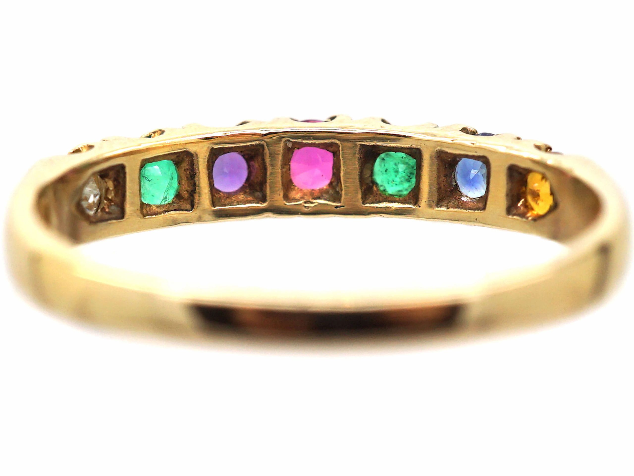 9ct Gold Acrostic Ring that Spells Dearest (358T) | The Antique ...