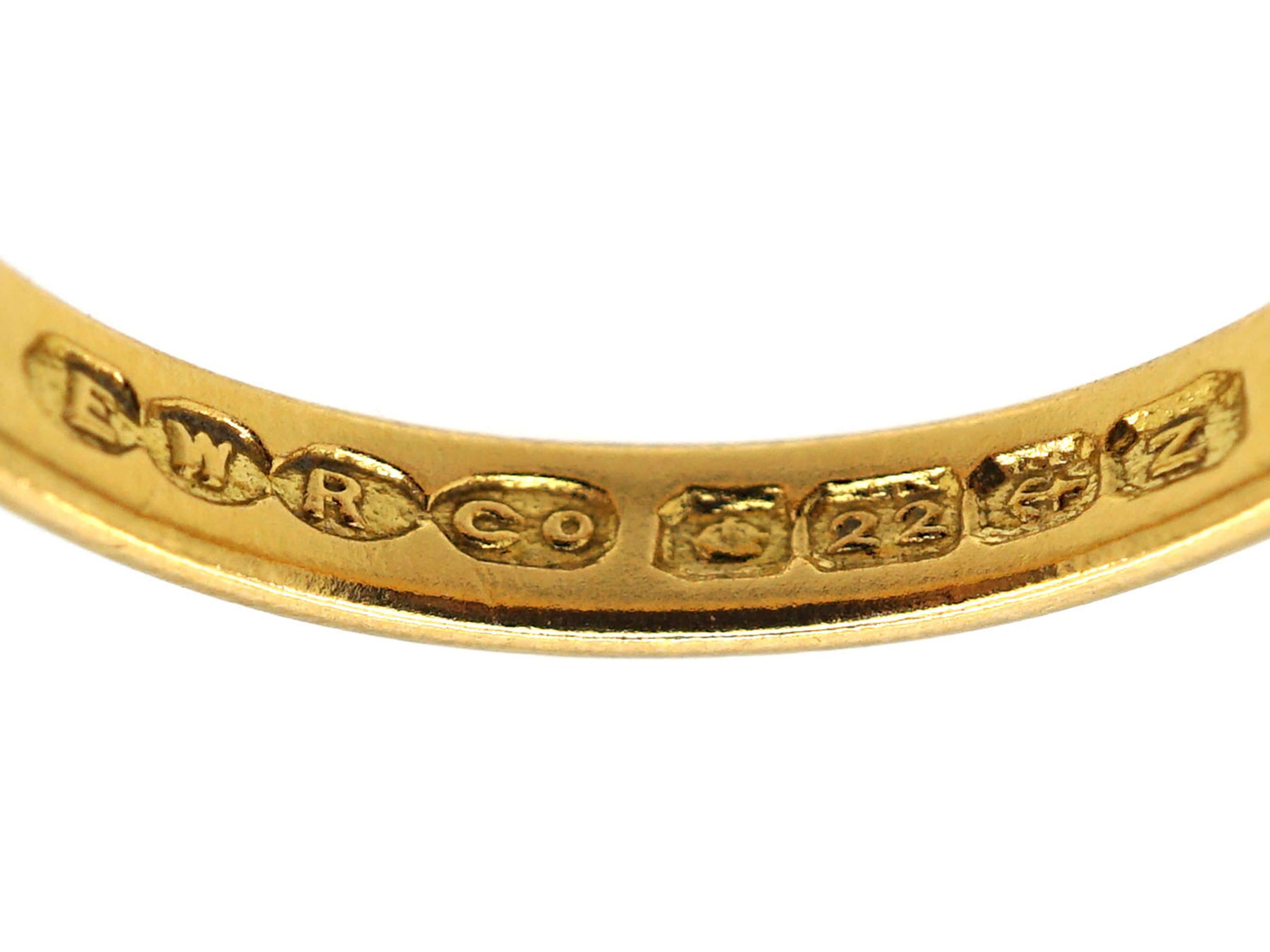 Retro 22ct Gold Wedding Ring made in 1949 (98T) | The Antique Jewellery ...