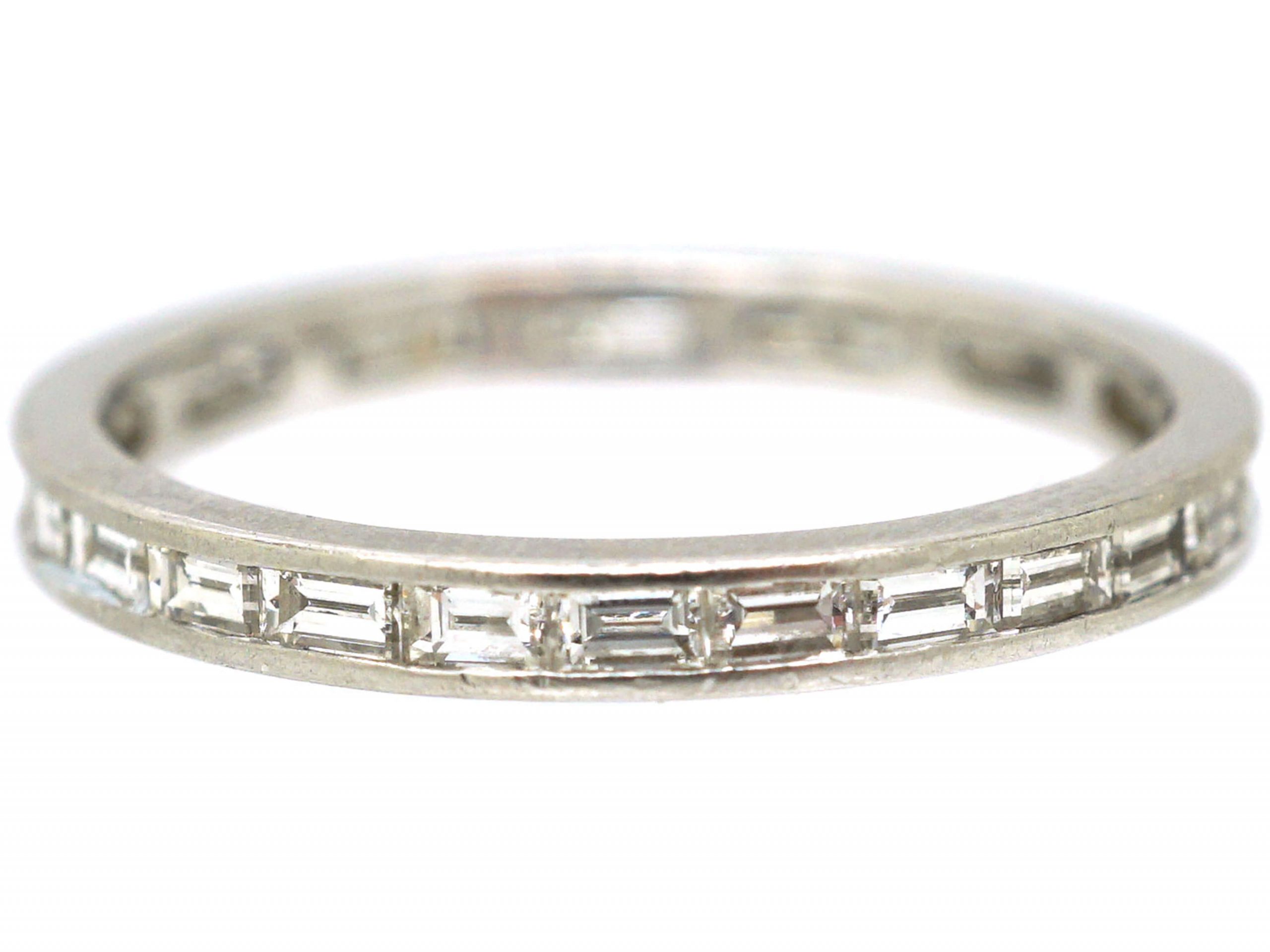 18ct White Gold Baguette Diamond Eternity Ring (293T) | The Antique ...