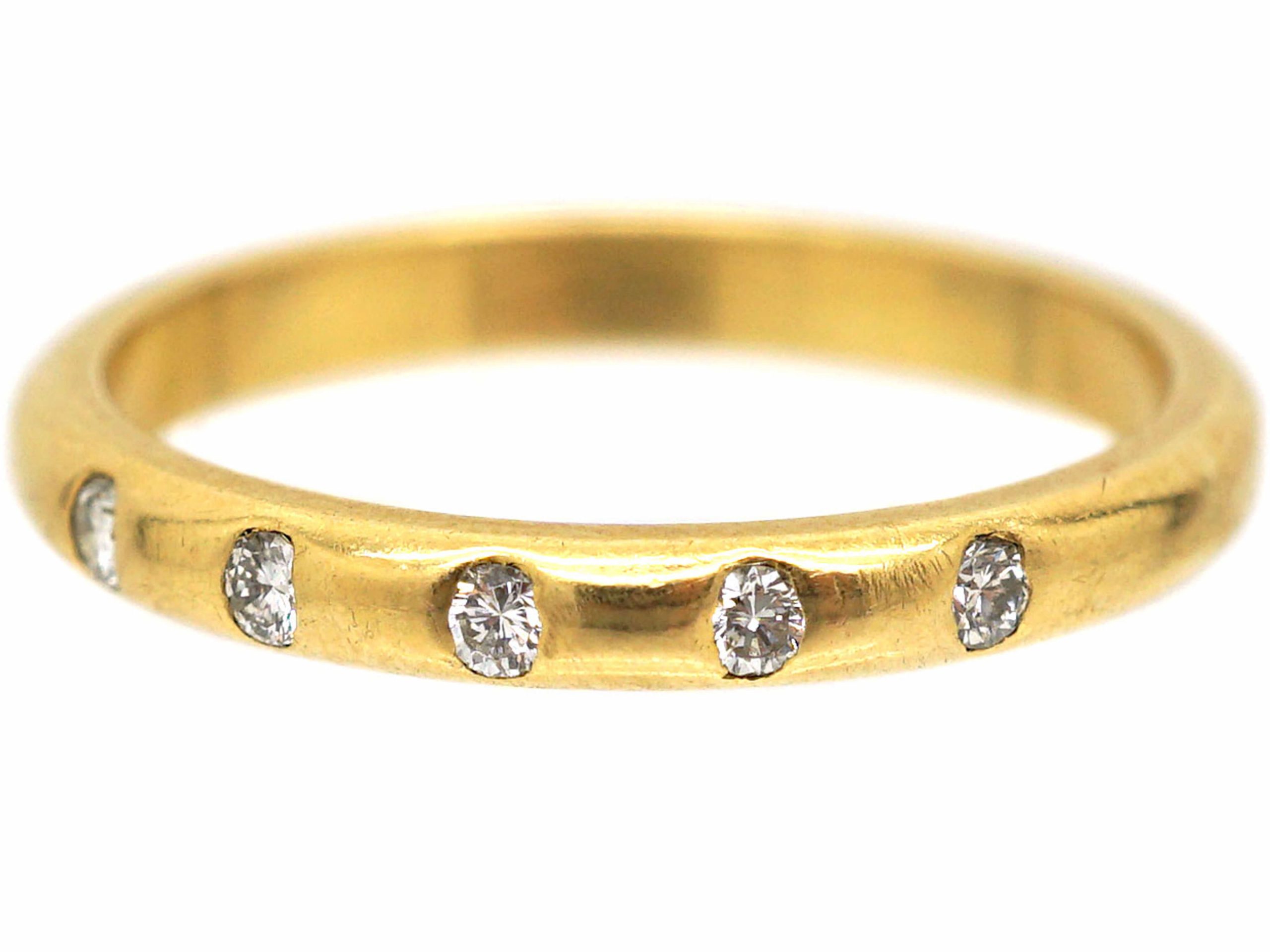 French 18ct Gold Ring set with Diamonds (360T) | The Antique Jewellery ...