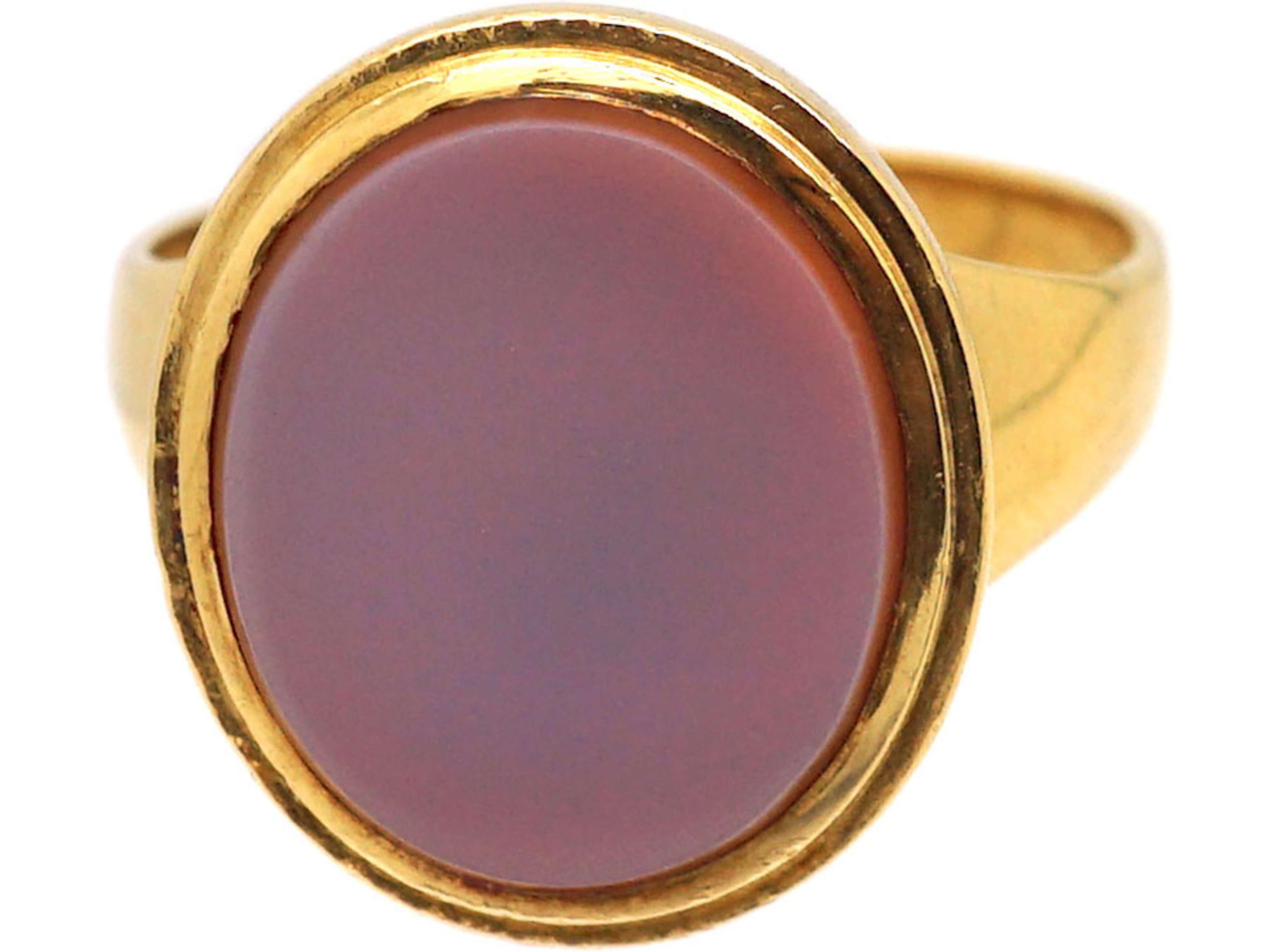 French 19th Century 18ct Gold Signet Ring with Hinged Locket Inside ...