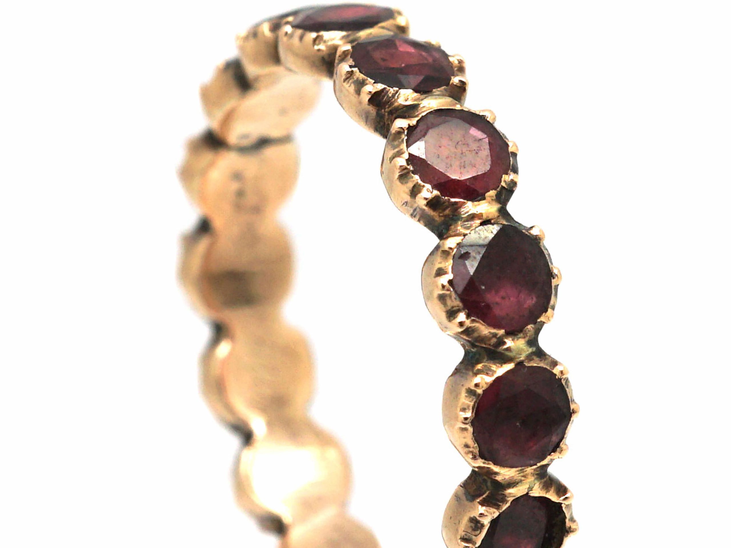Georgian 9ct Gold Almandine Garnet Eternity Ring (398T) | The Antique ...
