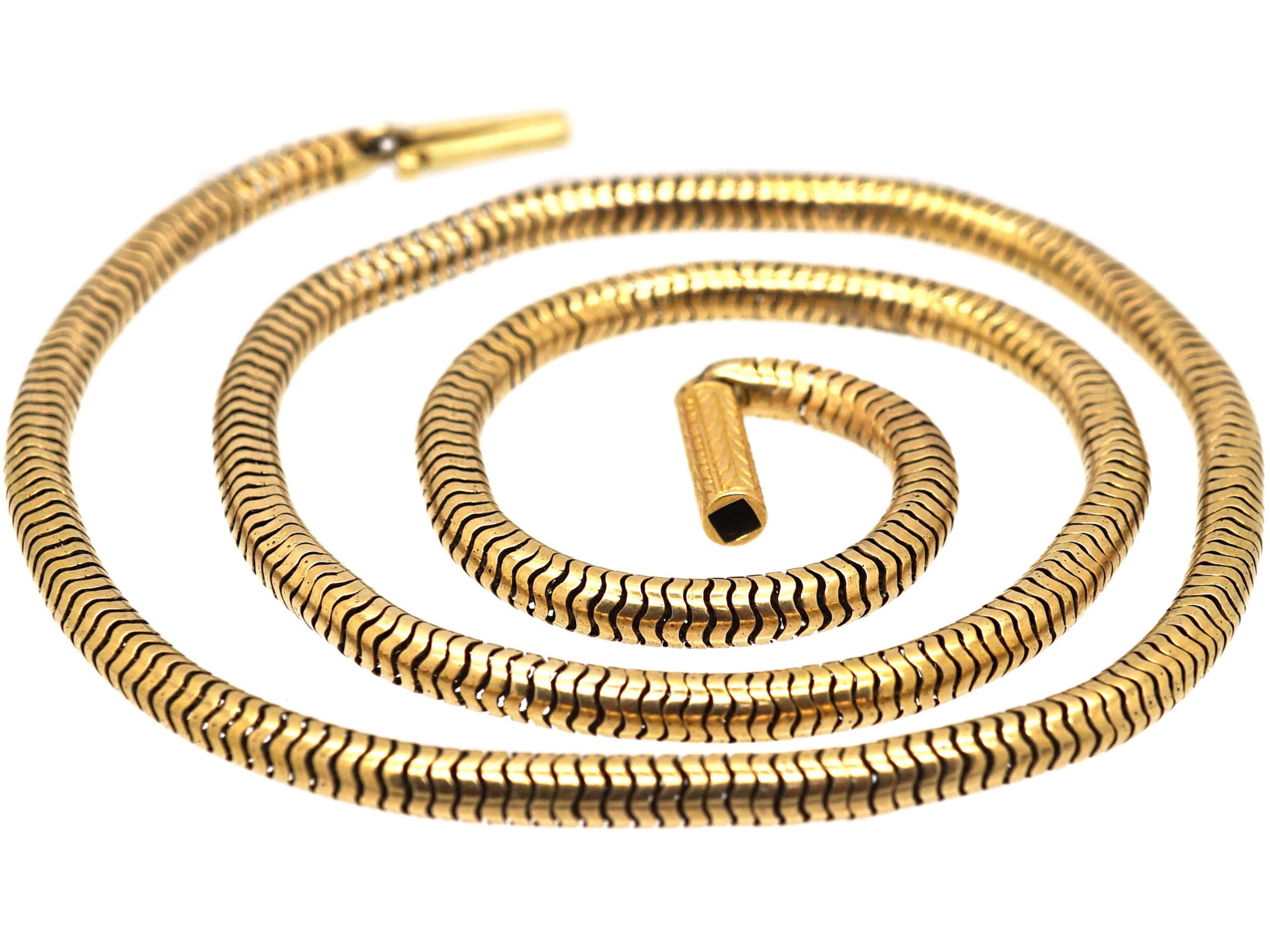 Victorian 15ct Gold Snake Chain (83T) | The Antique Jewellery Company