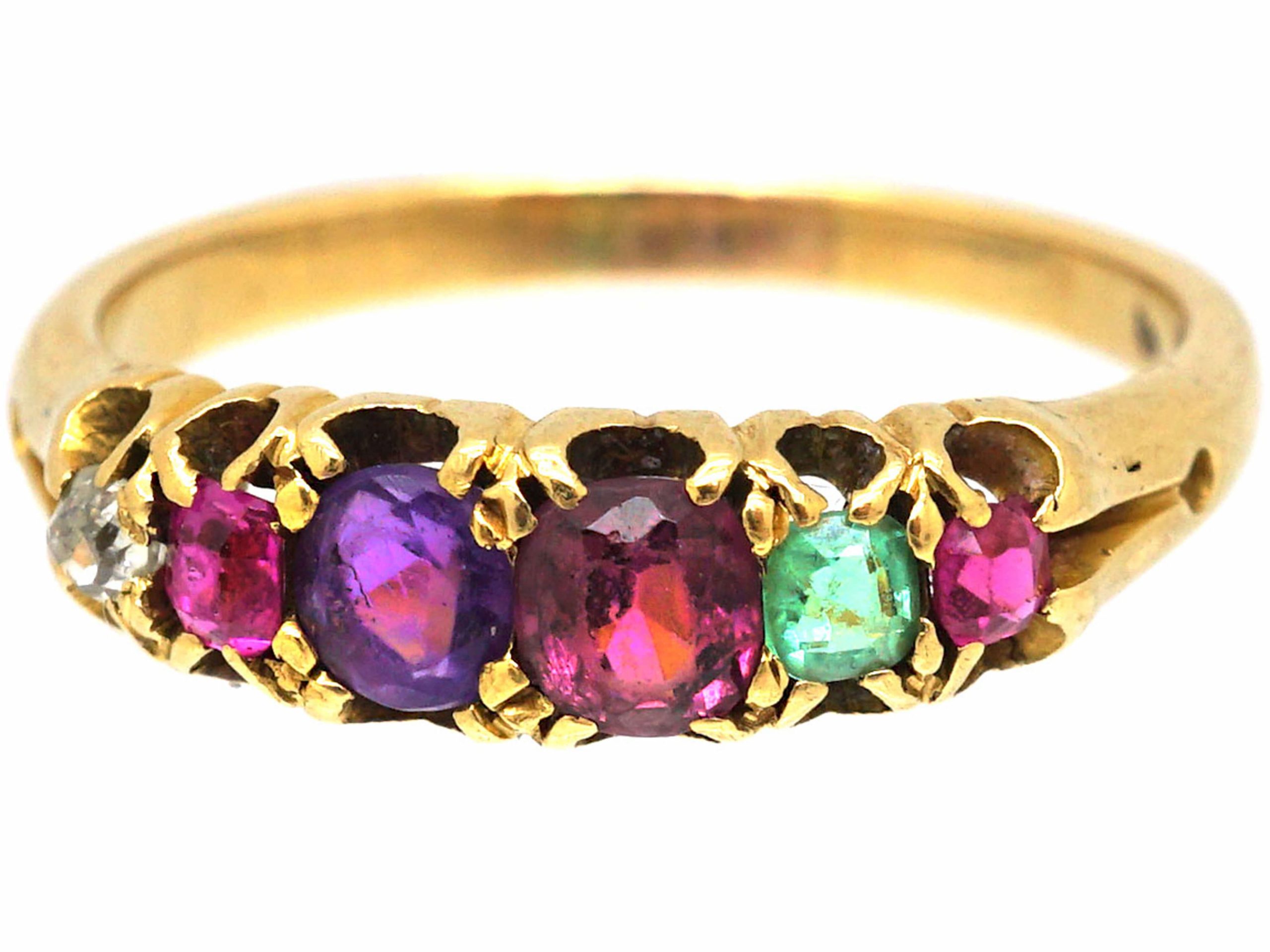 Late Victorian 18ct Gold Regard Ring (370T) | The Antique Jewellery Company