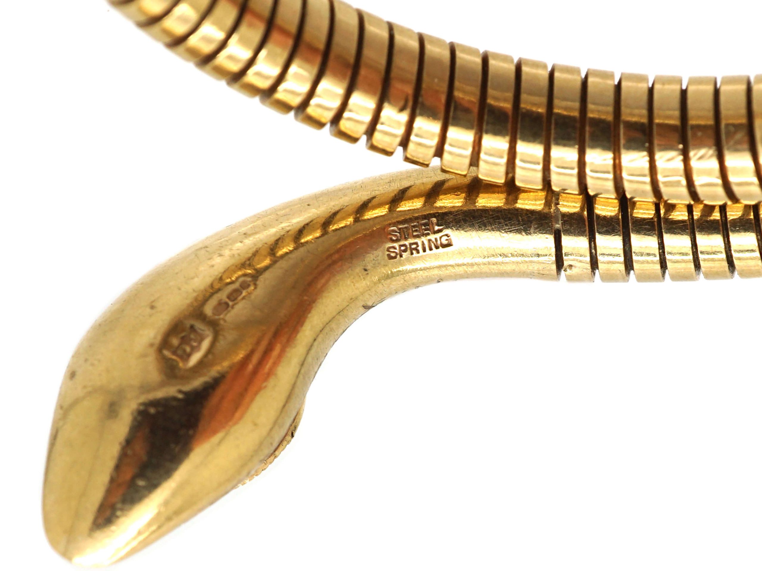 1960s 9ct Gold Snake Bracelet with Ruby set Eyes (425T) | The Antique ...