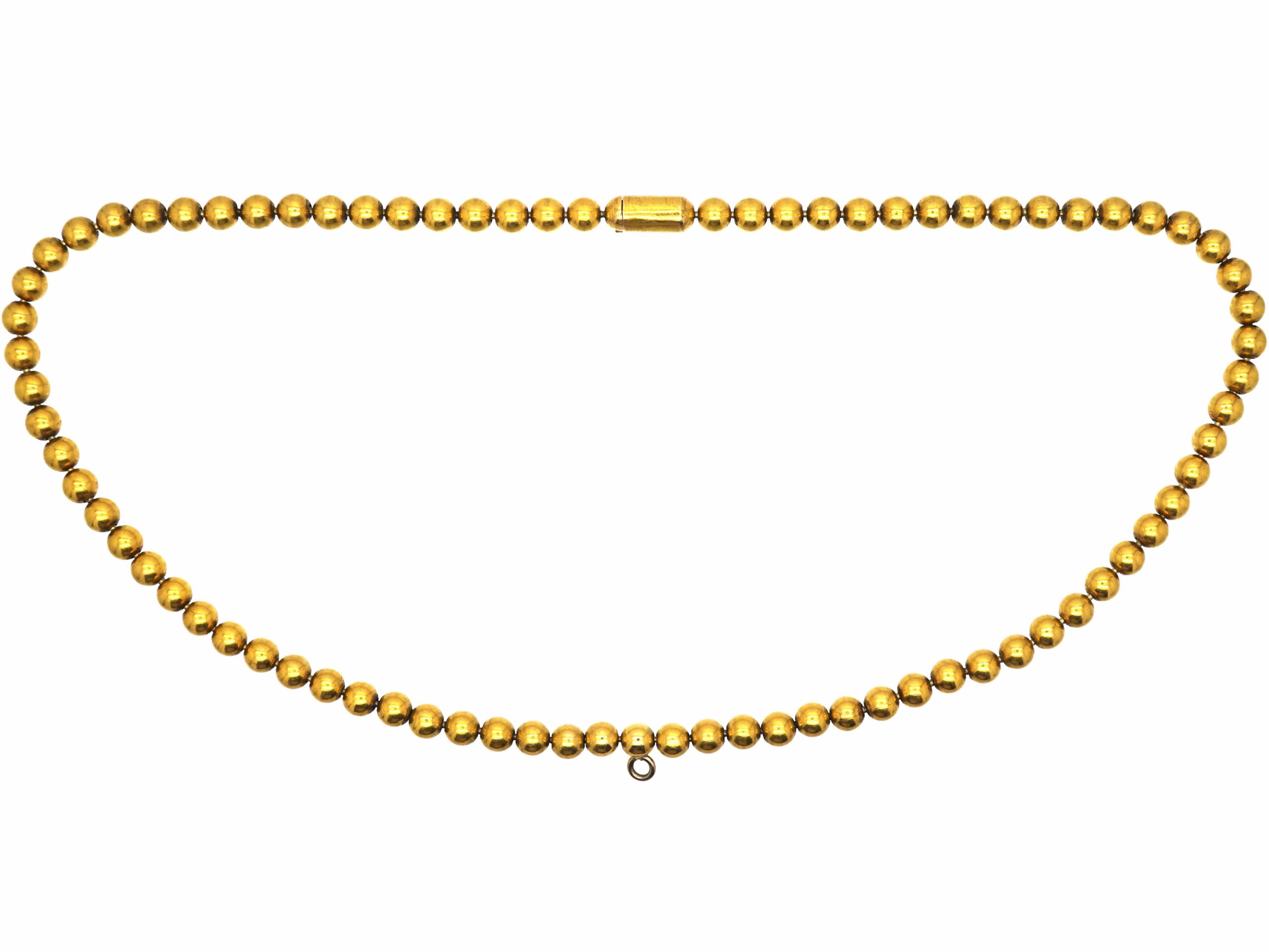Victorian 18ct Gold Beads Collar (413T) | The Antique Jewellery Company