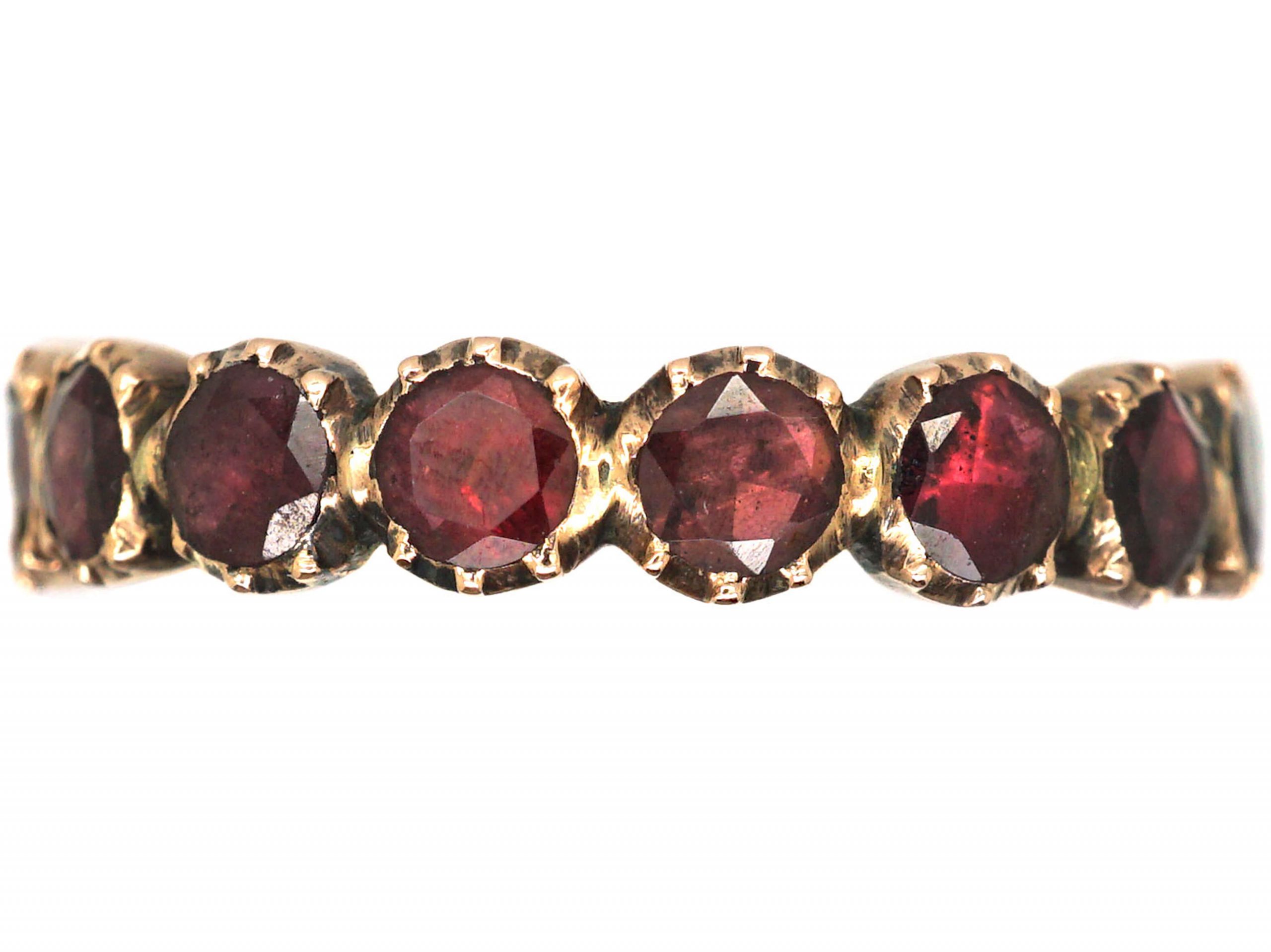 Georgian 9ct Gold Almandine Garnet Eternity Ring (398T) | The Antique ...