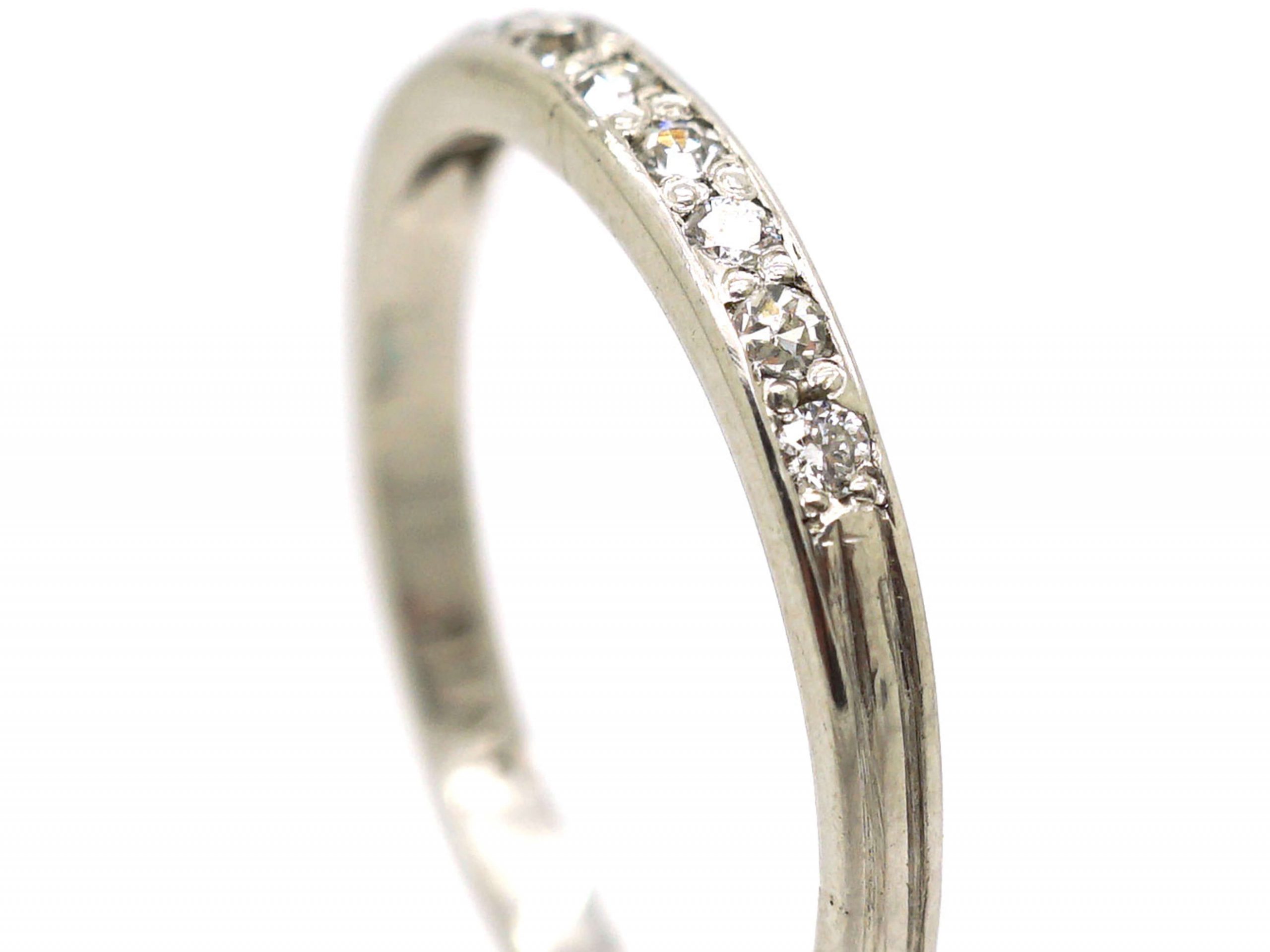 Art Deco Platinum & Diamond Half Eternity Ring (591T) | The Antique ...