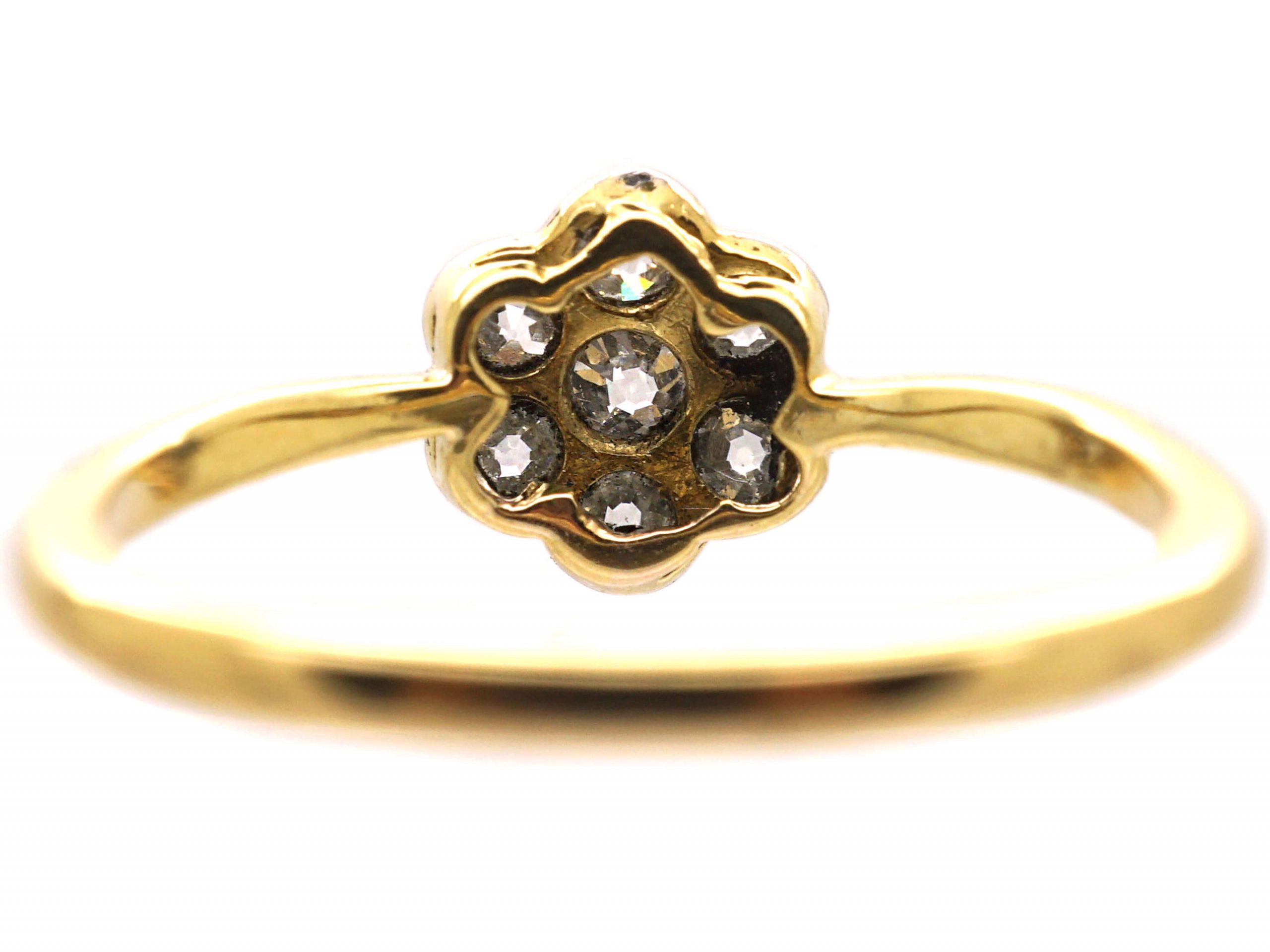 Edwardian 18ct Gold & Platinum, Diamond Cluster Ring (777T) | The ...