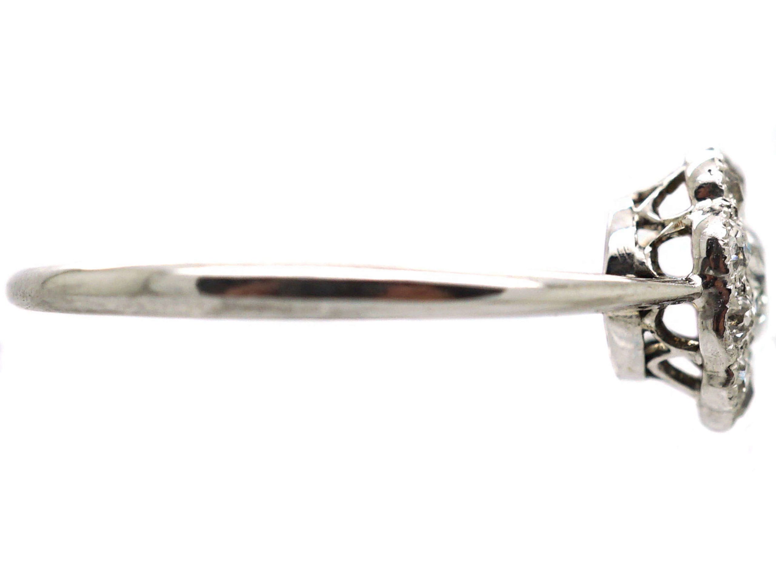 Edwardian Platinum & Diamond Daisy cluster Ring (809T) | The Antique ...