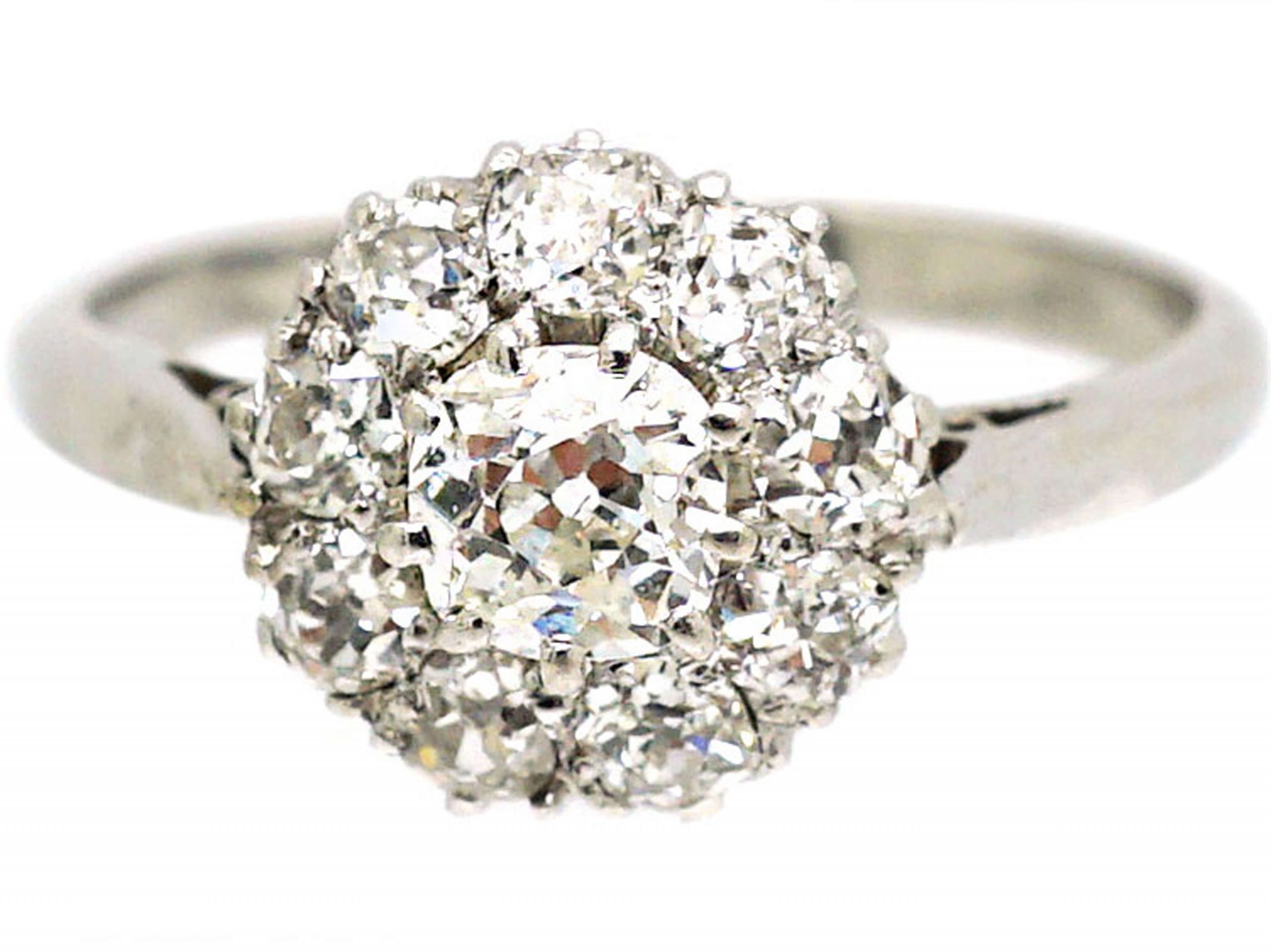 Early 20th Century 18ct White Gold & Platinum, Old Mine Cut Diamond ...