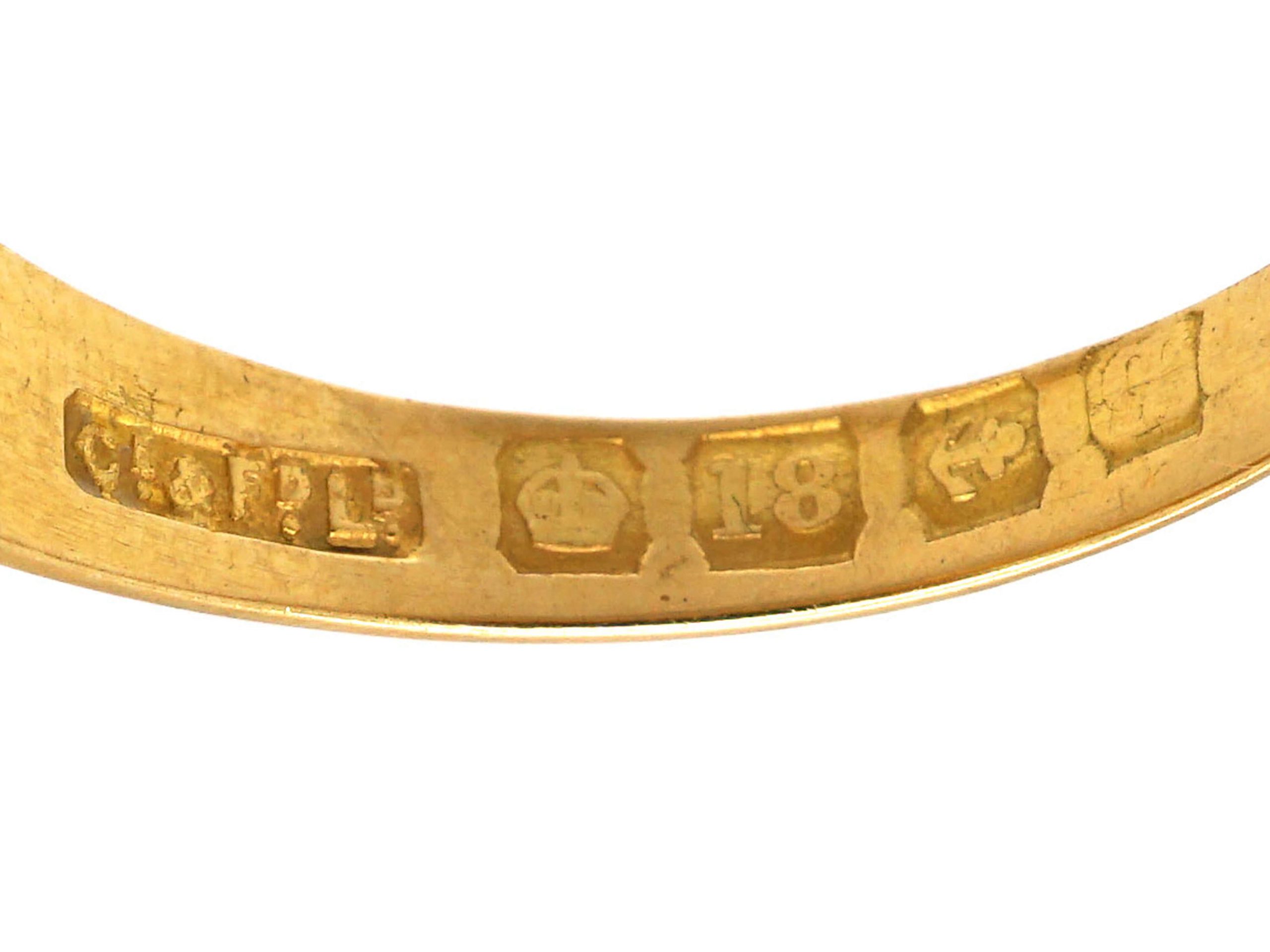 Victorian 18ct Gold Gypsy Ring set with a Diamond (663T) | The Antique ...