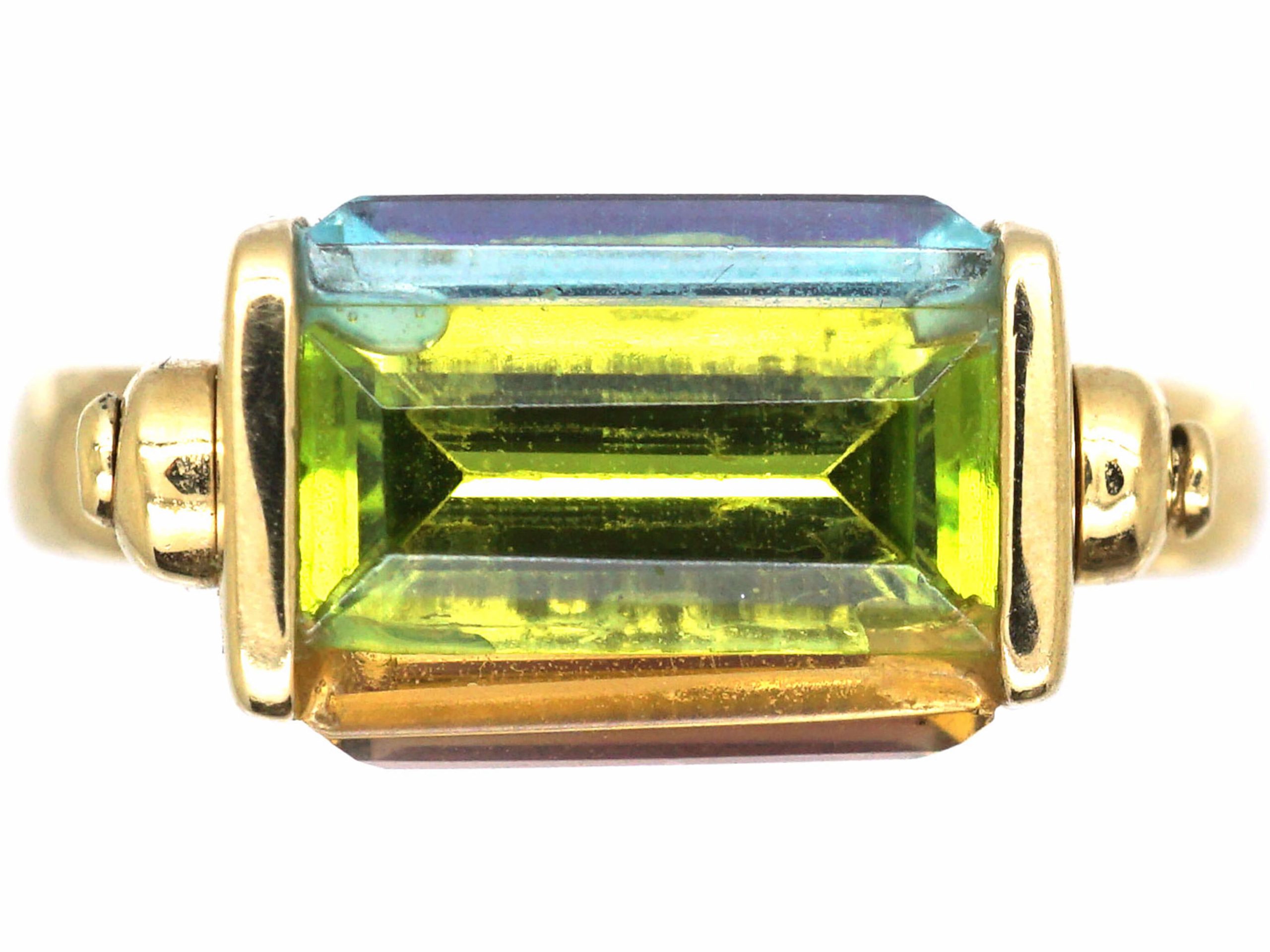 9ct Gold Swivel Harlequin Ring (646T) | The Antique Jewellery Company