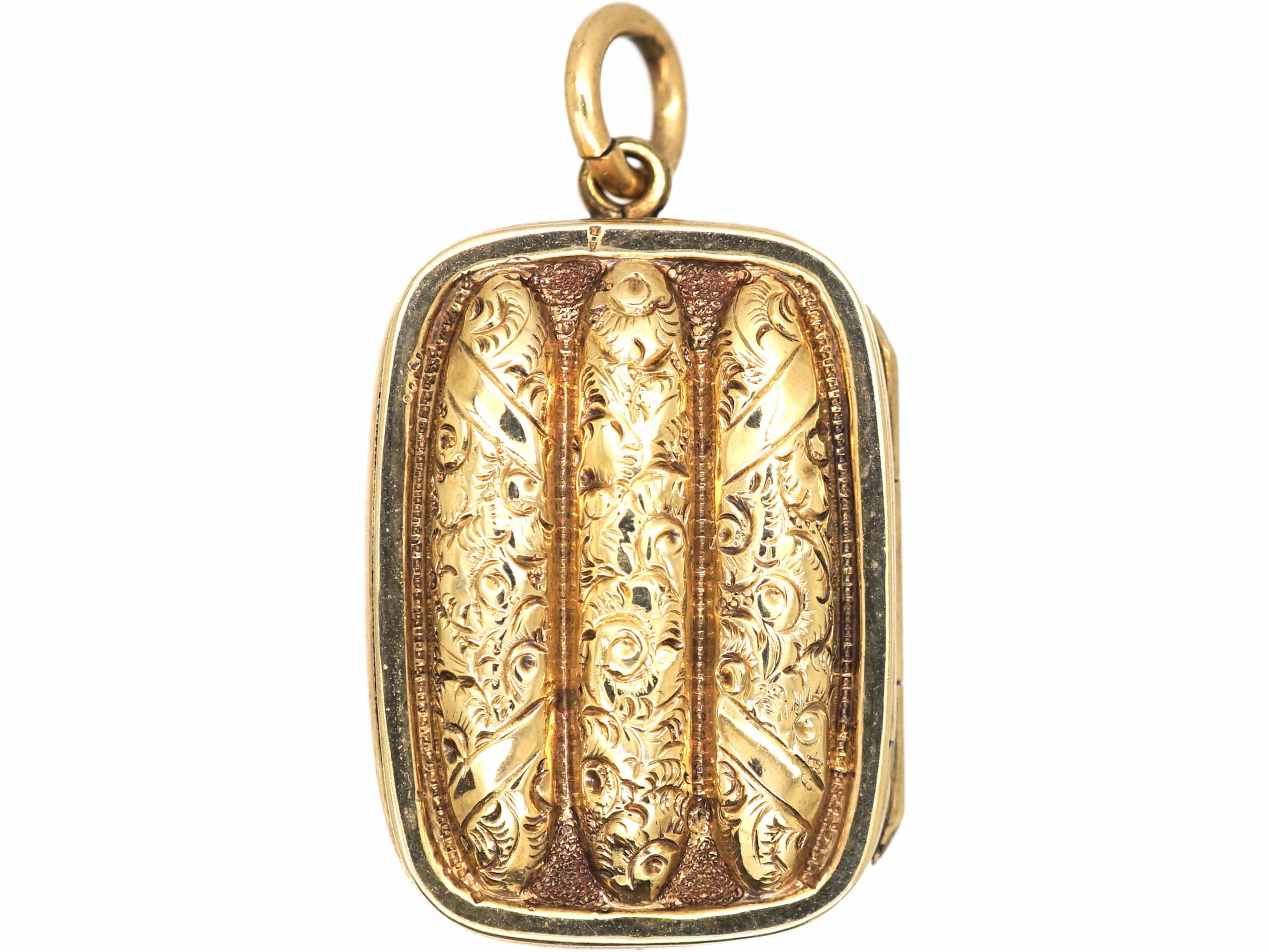 Victorian 9ct Gold Cigars in Box Locket (617T) | The Antique Jewellery ...