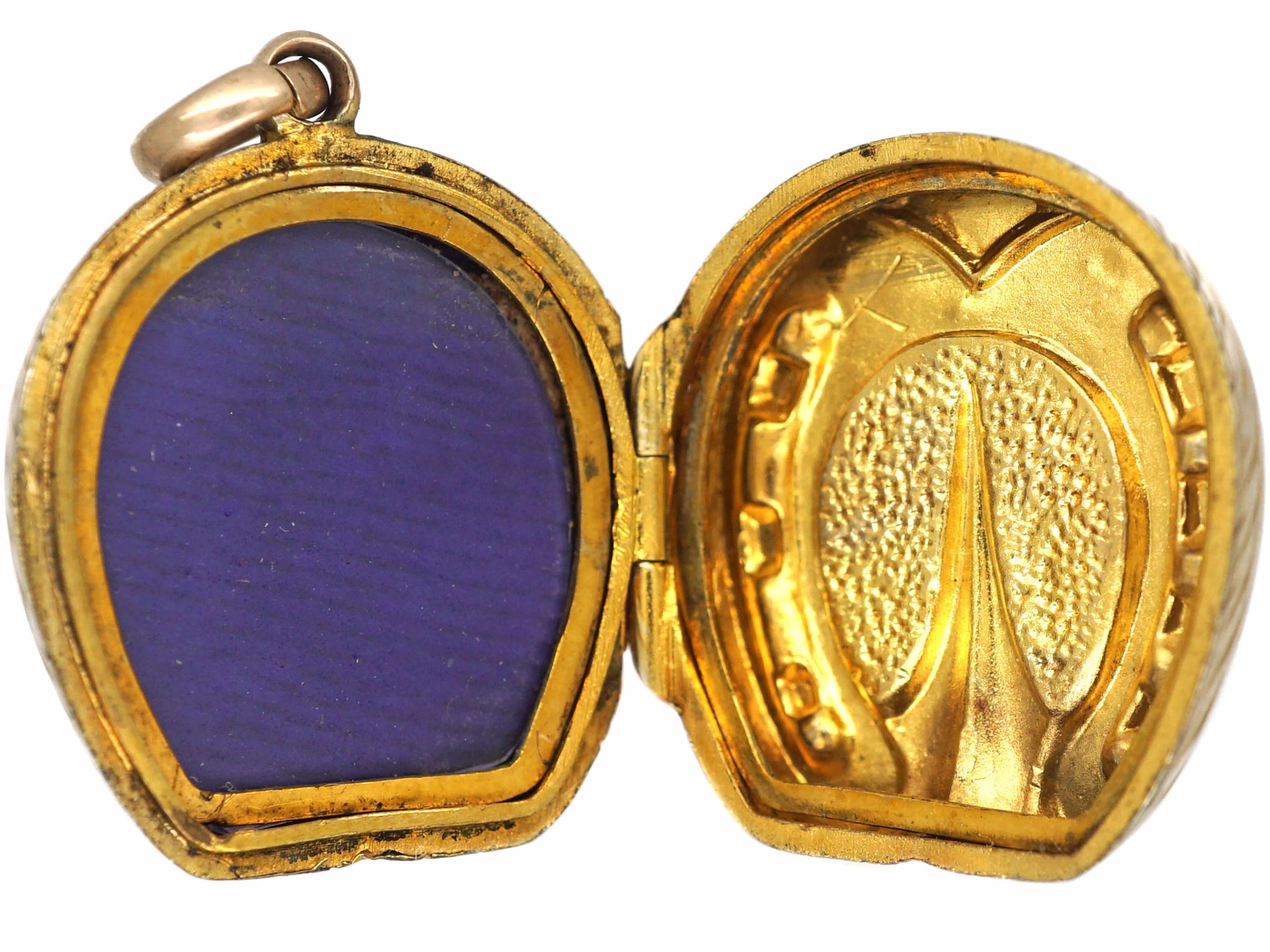 Victorian 9ct Gold Back & Front Horseshoe Locket (776T) | The Antique ...