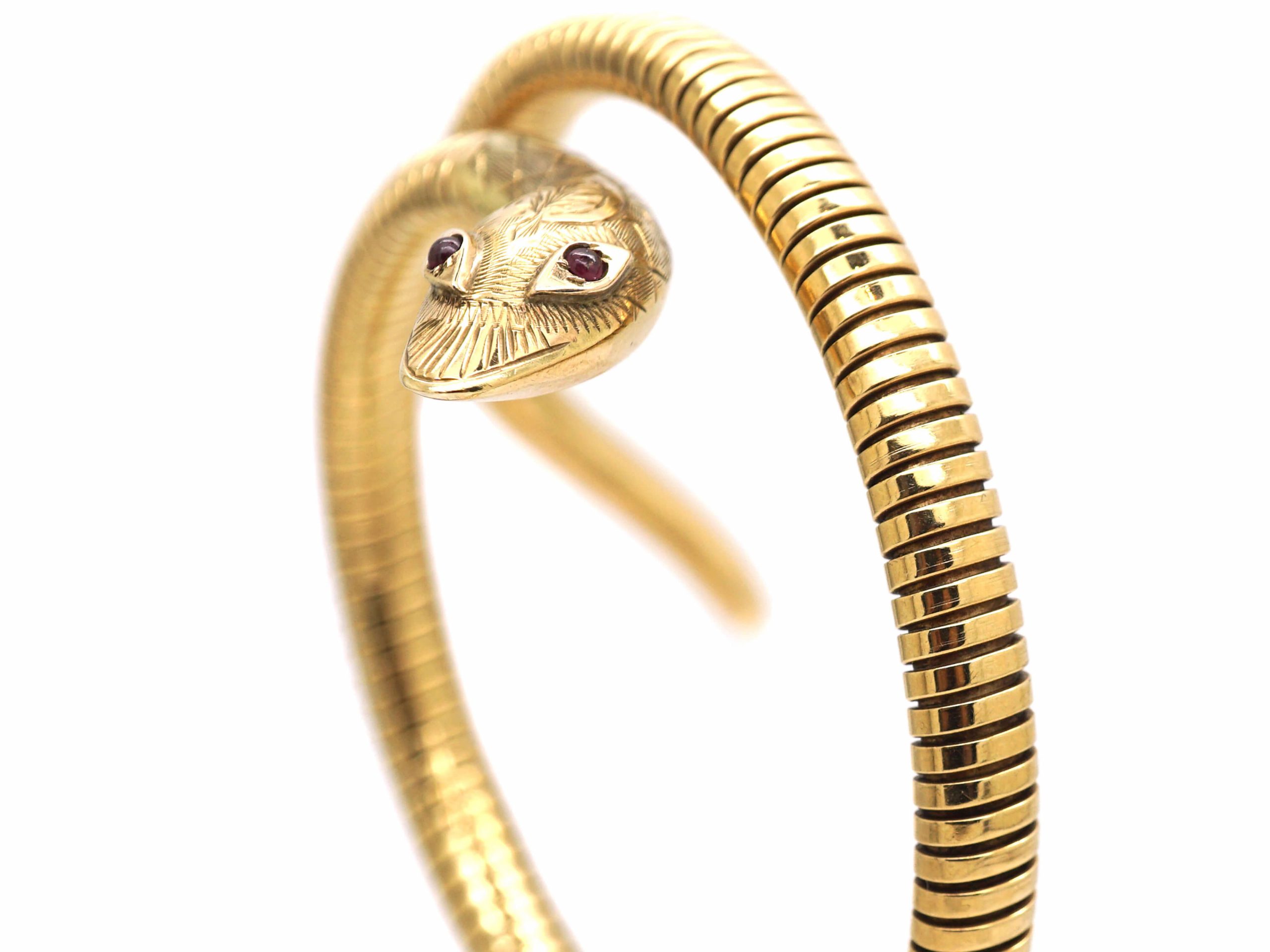 9ct Gold Snake Bangle By Smith & Pepper (790T) | The Antique Jewellery ...