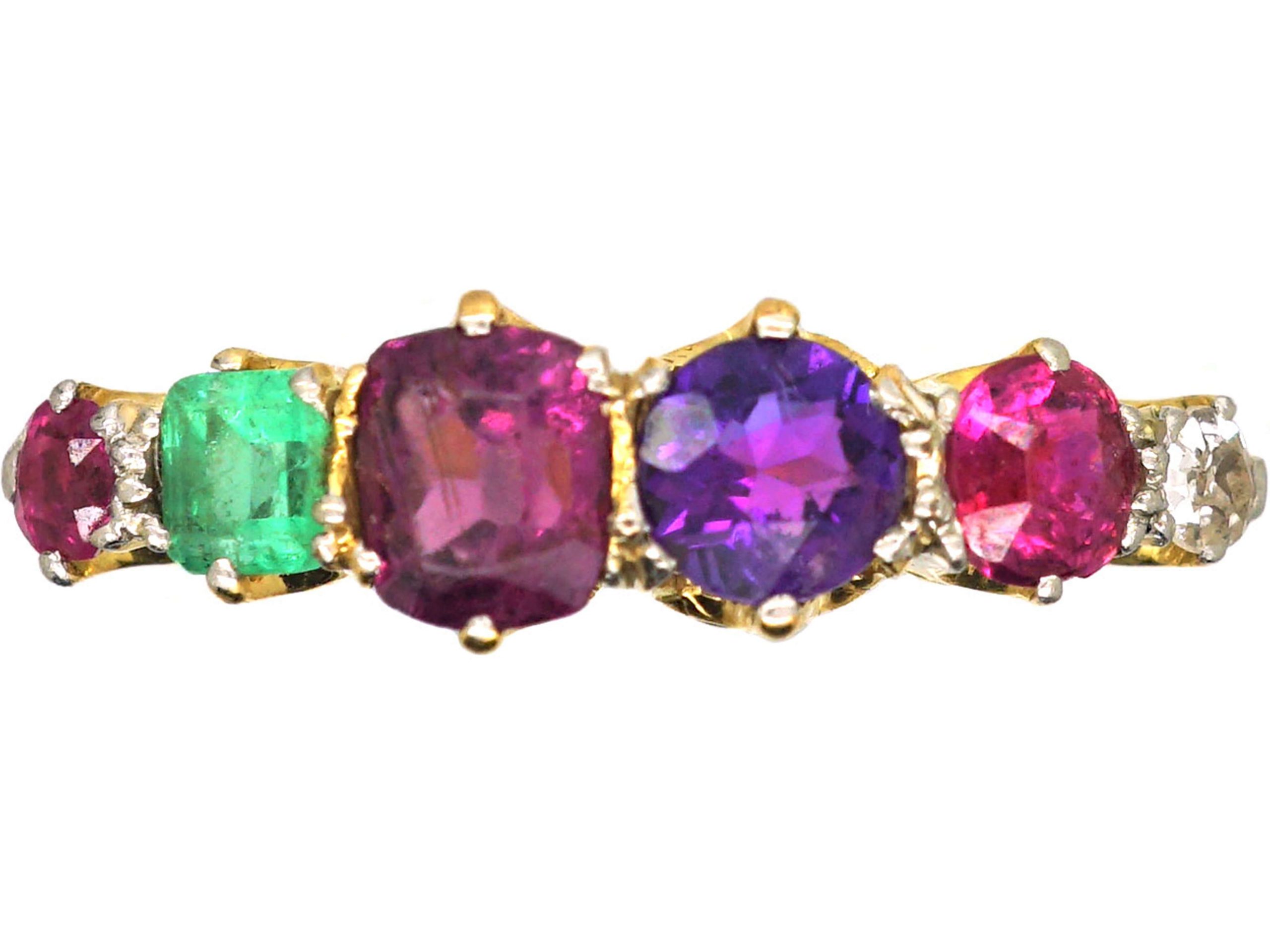 Edwardian 18ct Gold & Platinum, Acrostic Ring That Spells Regard (868T ...