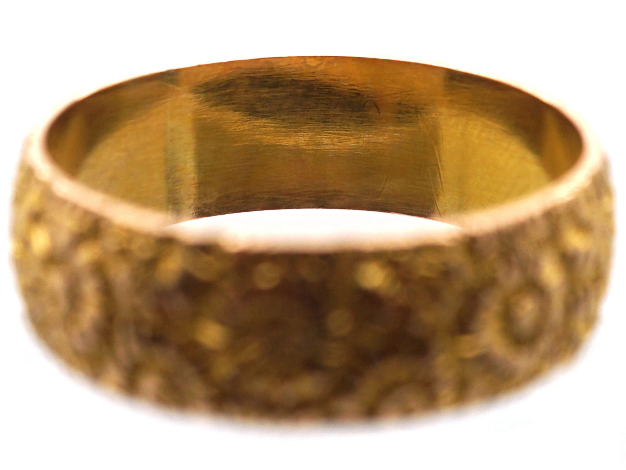 Edwardian 9ct Gold Wedding Ring with Orange Blossom Motifs (895T) | The ...