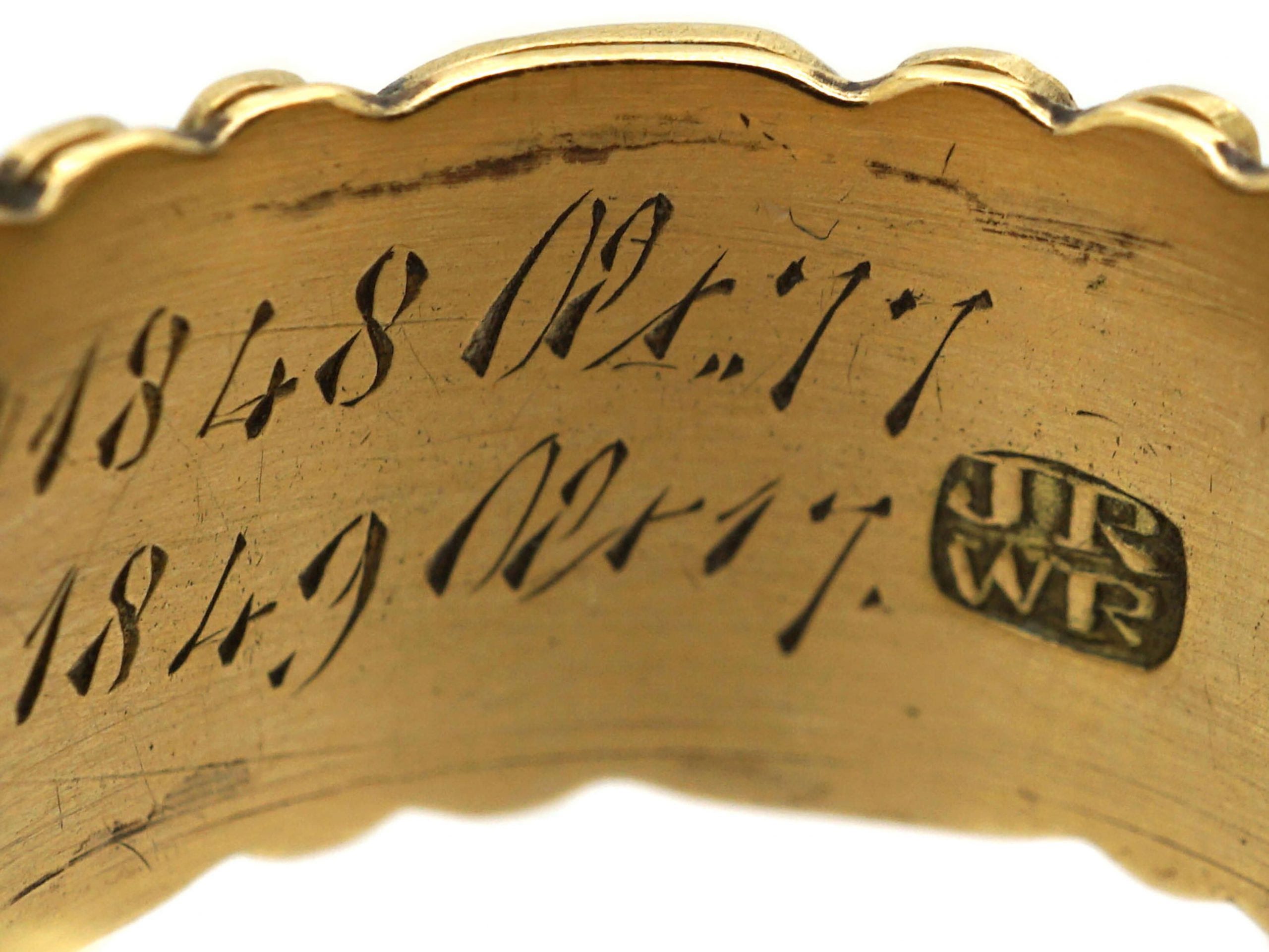 Georgian 18ct Gold, Blue & Black Enamel Mourning Ring (893T) | The ...