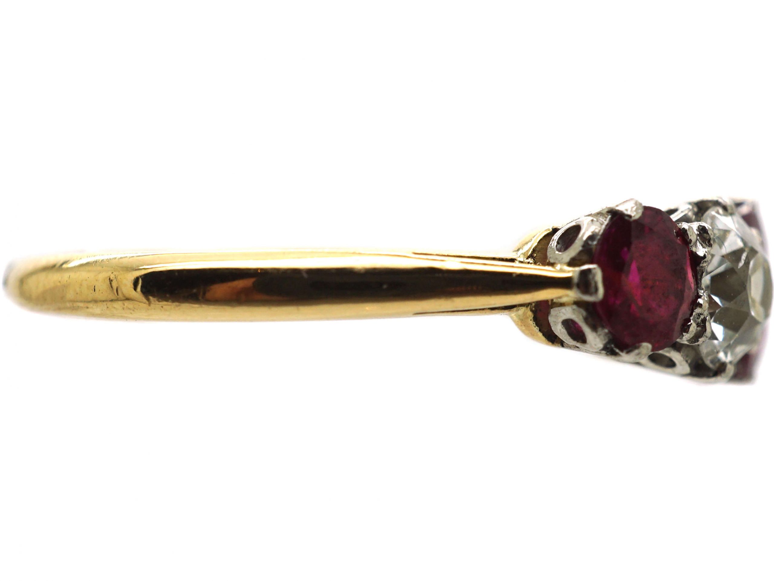 Early 20th Century Ruby & Diamond Five Stone Ring (949T) | The Antique ...