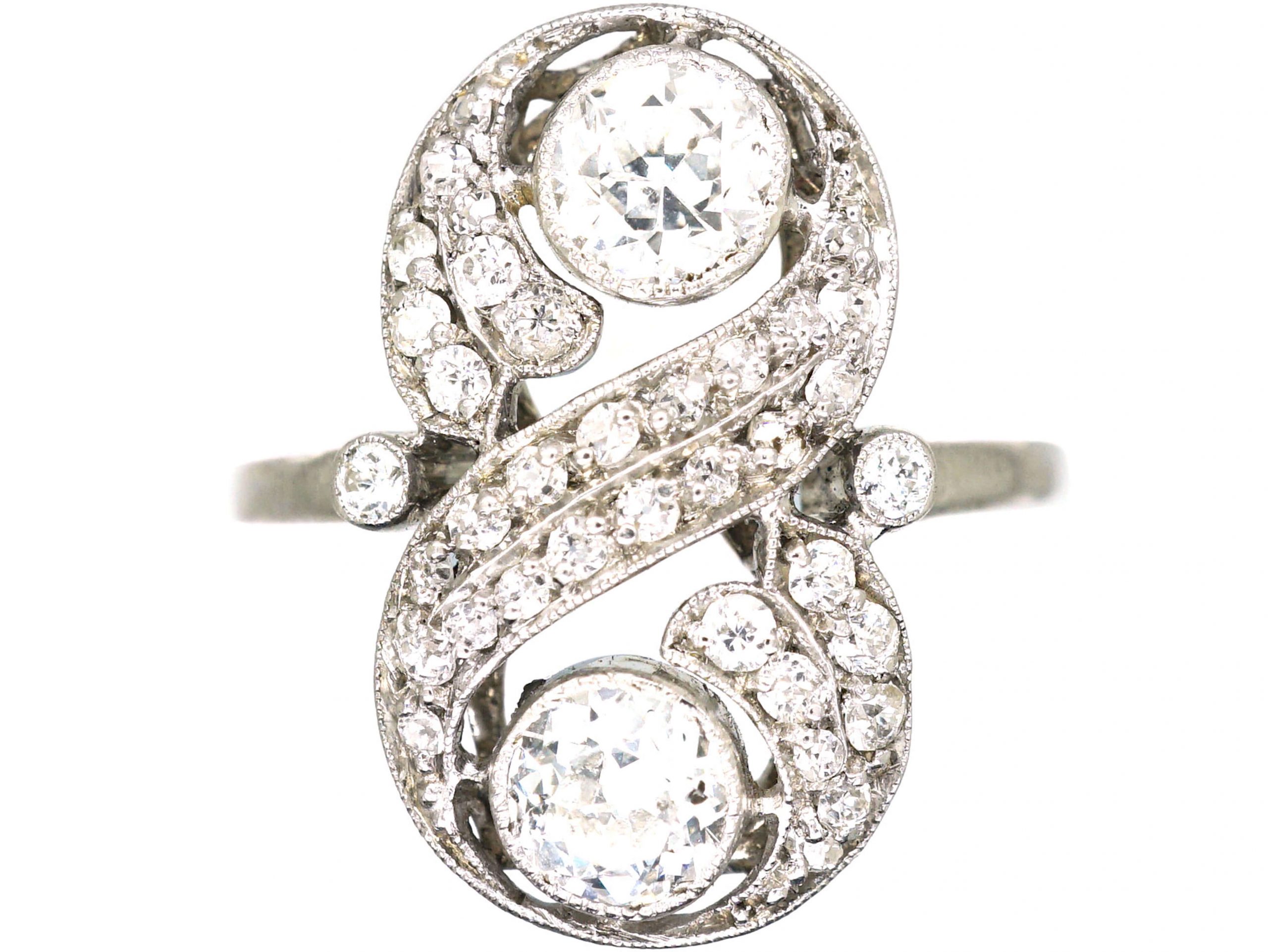 Art Deco Platinum Figure of Eight Ring set with Diamonds (945T) | The ...