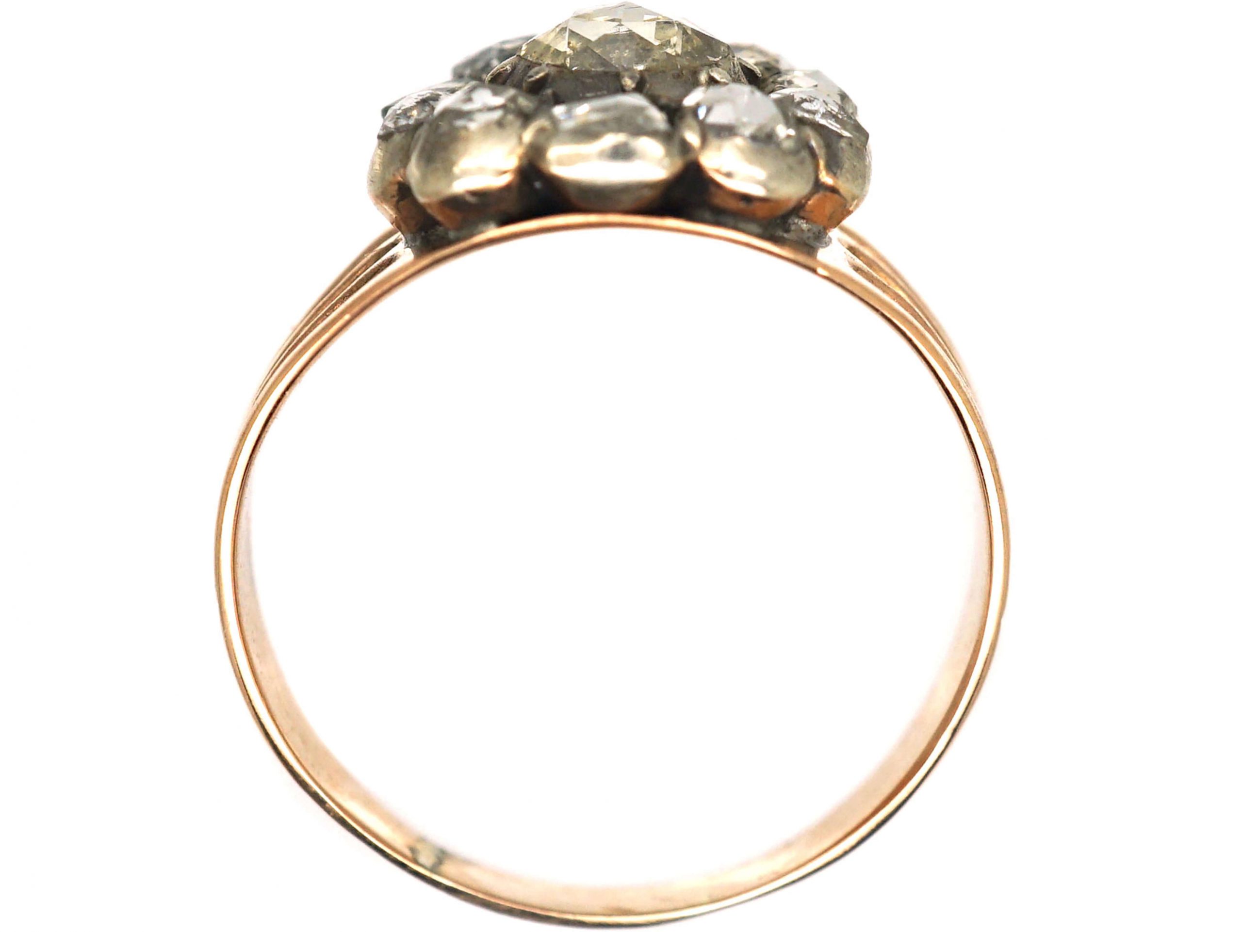 Georgian 9ct Gold & Silver, Rose Diamond Cluster Ring (943T) | The ...