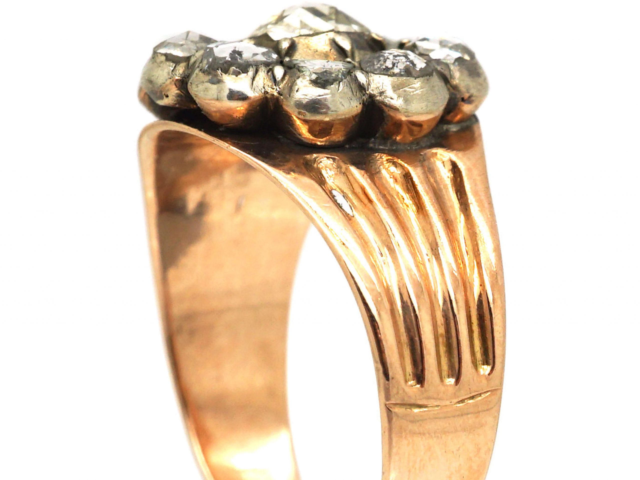 Georgian 9ct Gold & Silver, Rose Diamond Cluster Ring (943T) | The ...