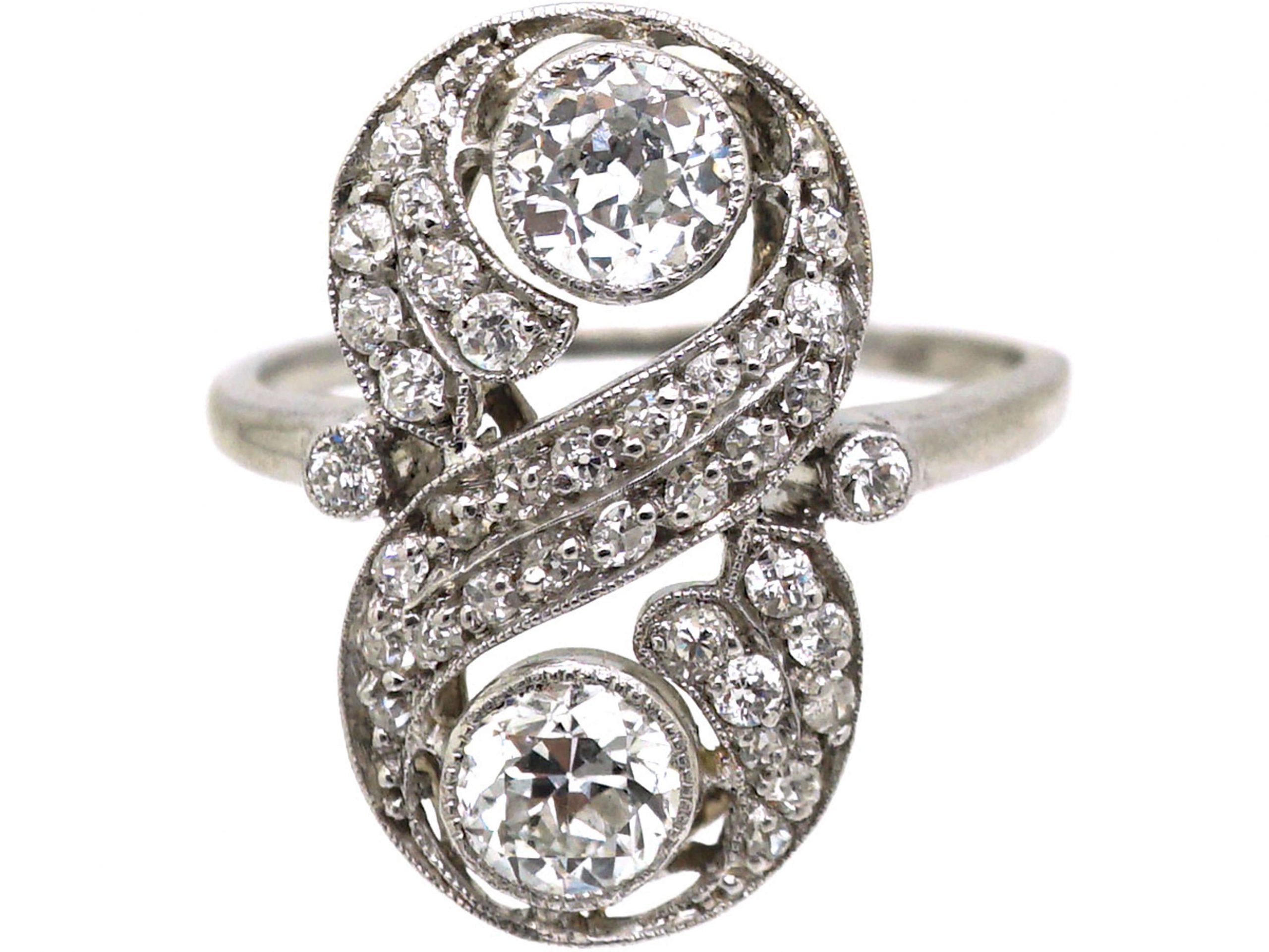 Art Deco Platinum Figure of Eight Ring set with Diamonds (945T) | The ...