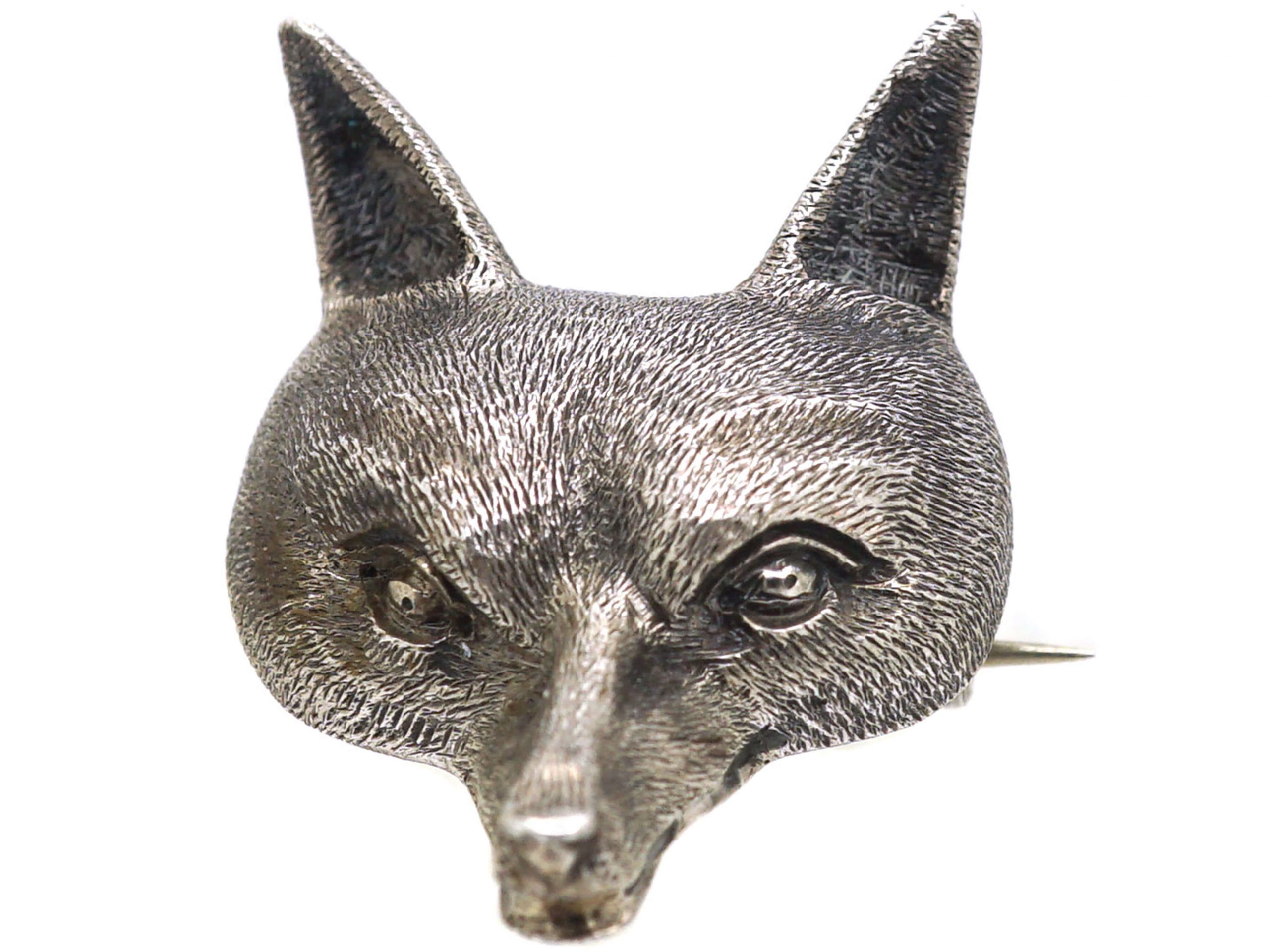 Victorian Silver Head of a Fox (951T) | The Antique Jewellery Company