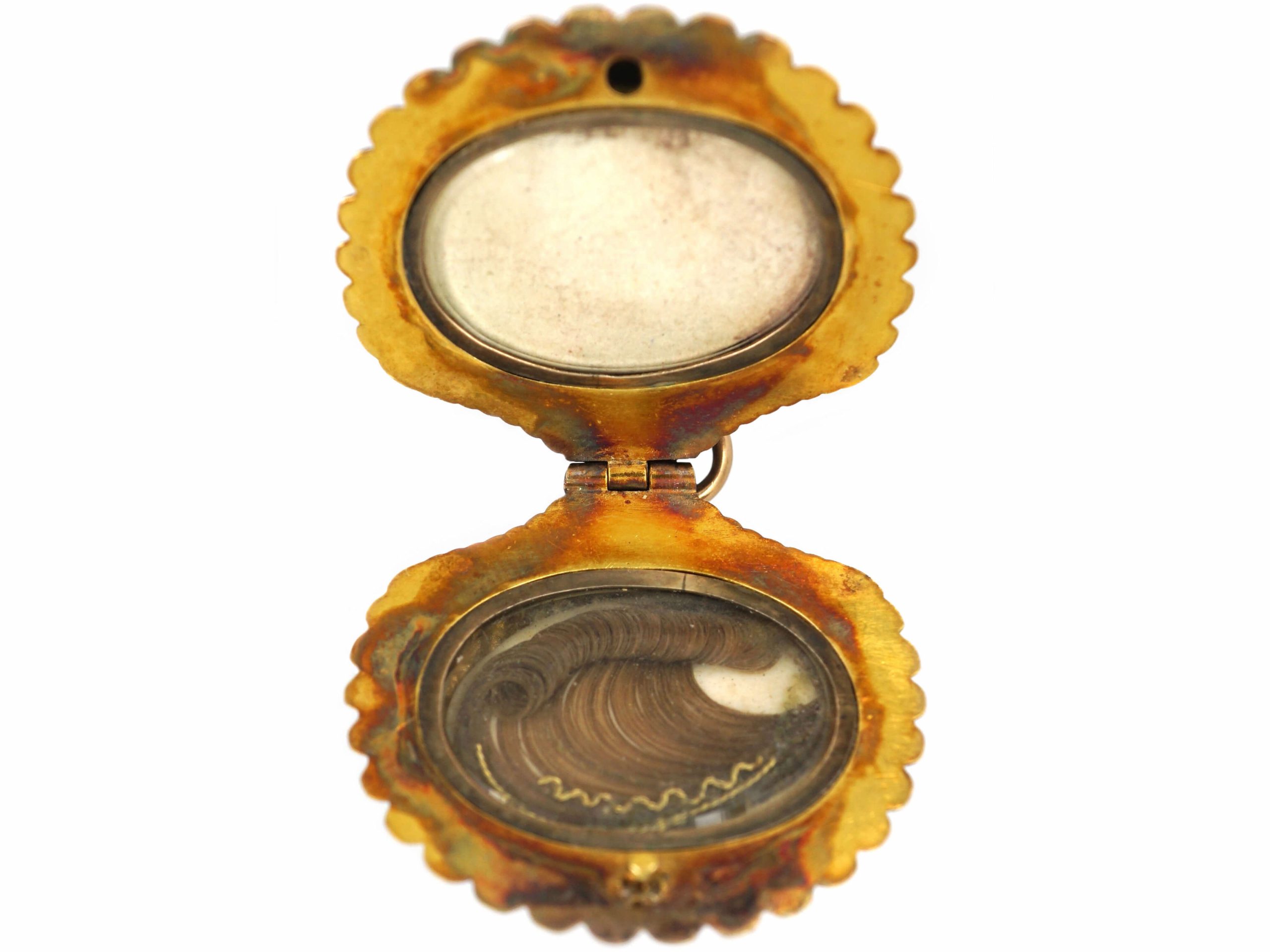 Victorian 15ct Gold Scallop Shell Locket (996T) | The Antique Jewellery ...