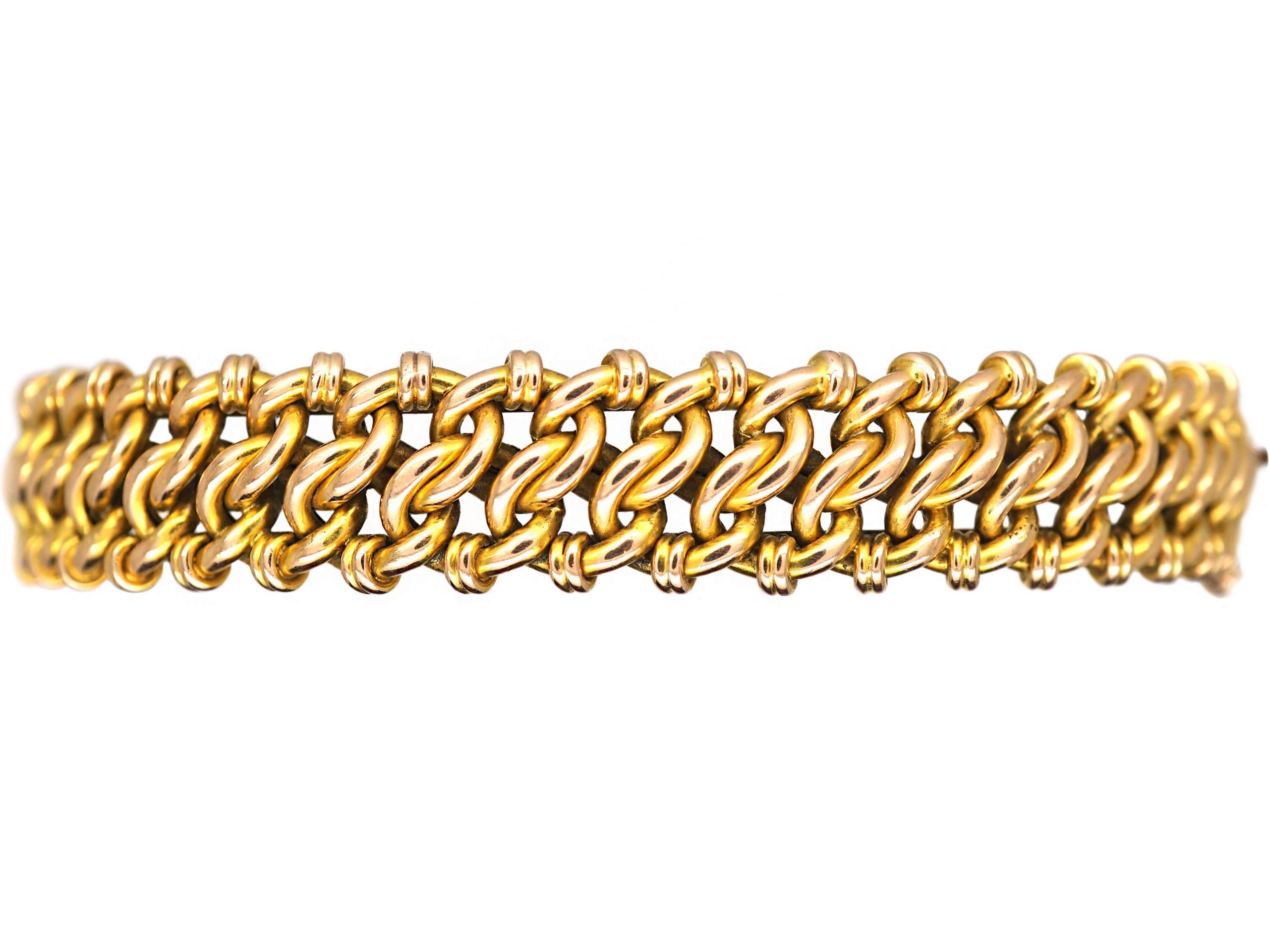 Edwardian 10ct Gold Illusion Bangle (15U) | The Antique Jewellery Company