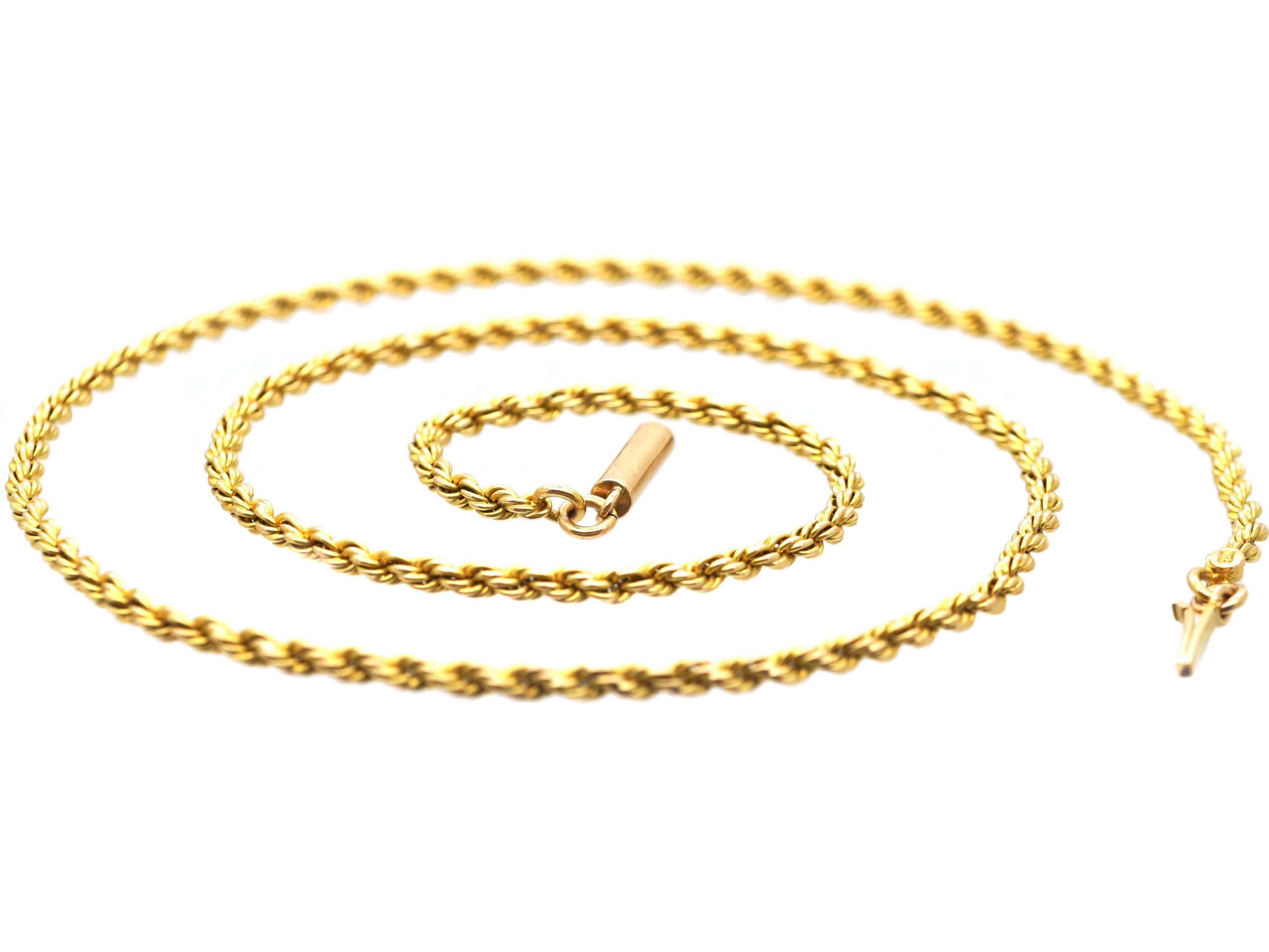 Edwardian 15ct Gold Prince Of Wales Twist Chain (637T) | The Antique ...